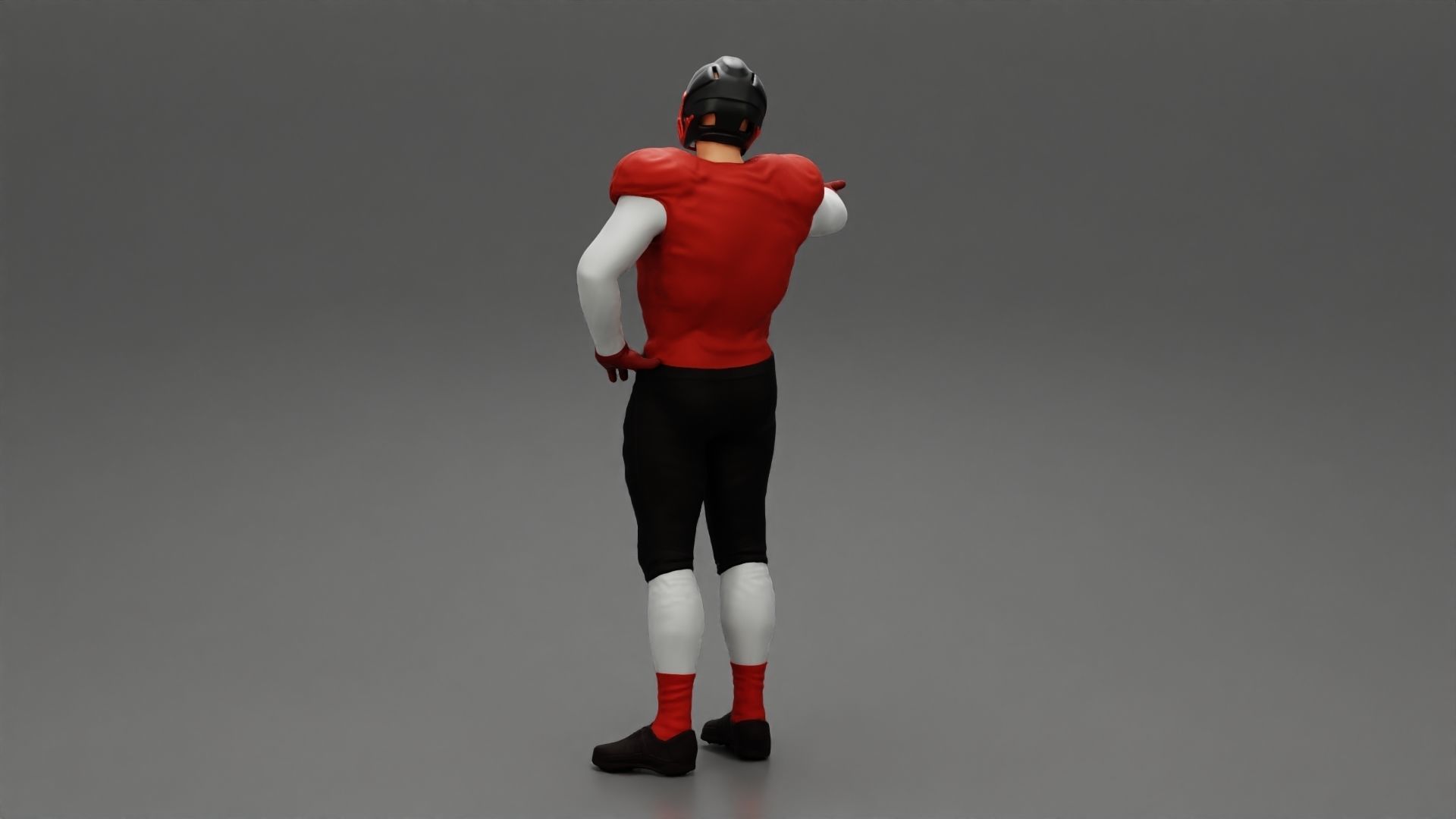 Rugby player standing pointing to the ball 3D model 3D printable | CGTrader