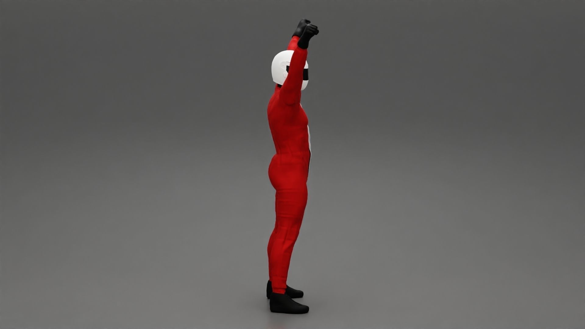 winning racing driver Celebrates his victory 3D model 3D printable ...