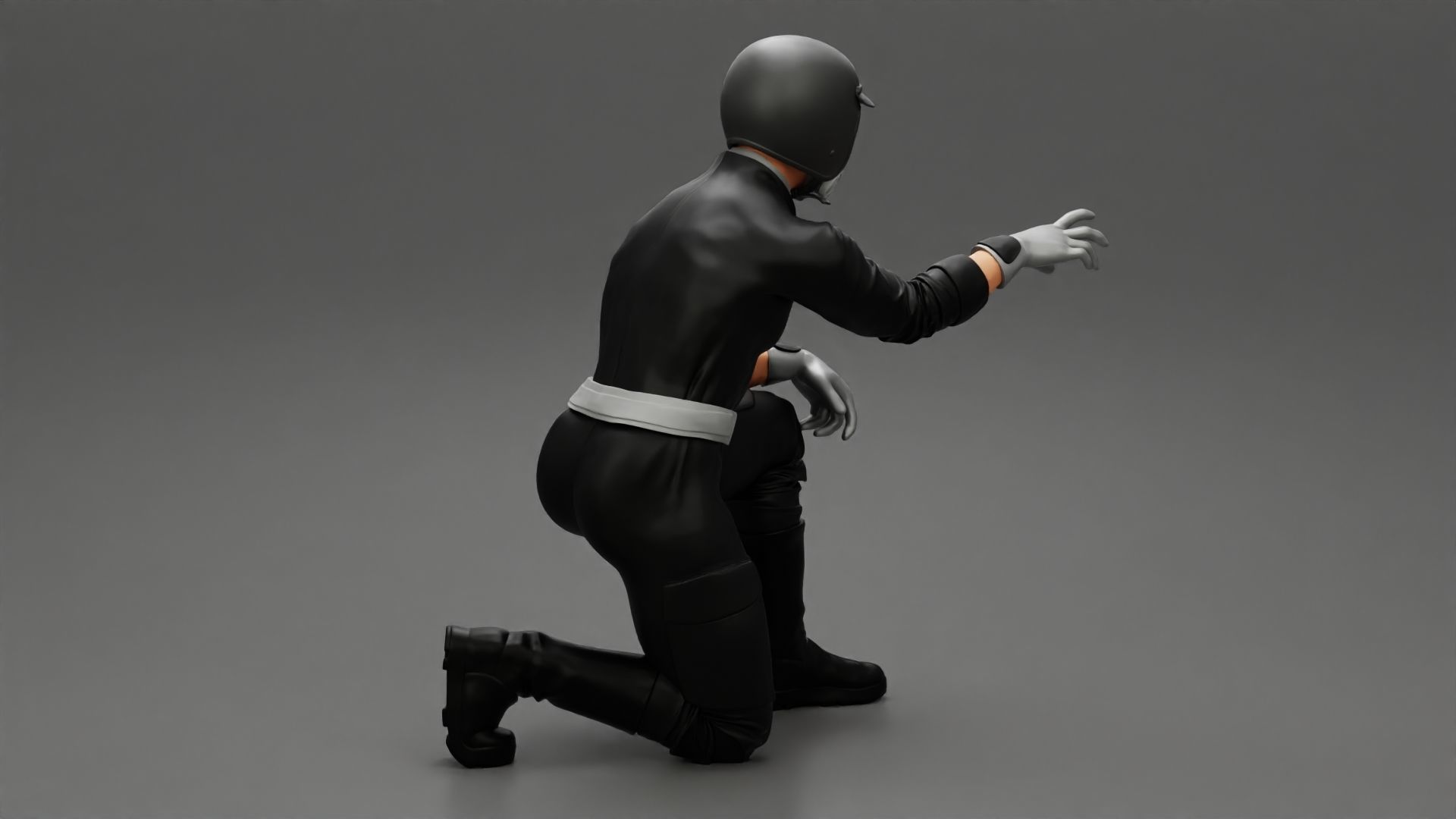 Drag Racing driver sitting in a gas mask 3D model 3D printable | CGTrader