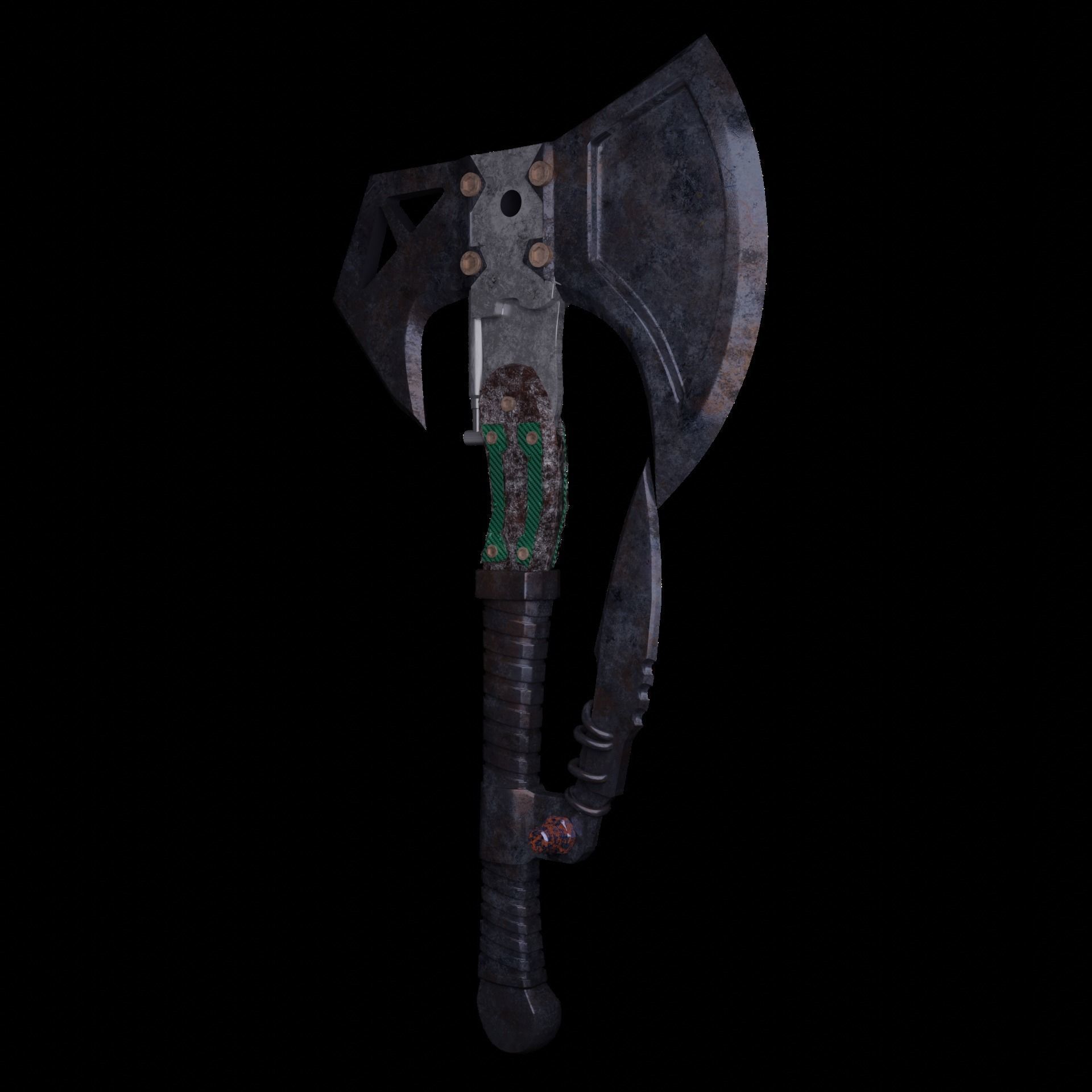 Dying Light 2 Heavy duty long axe Prop Cosplay 3D model 3D printable ...