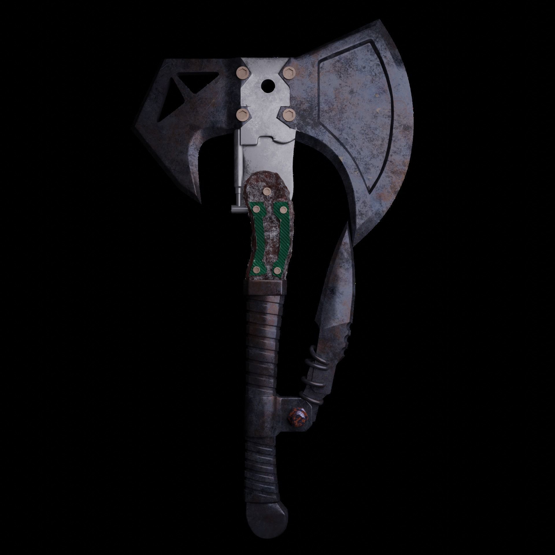 Dying Light 2 Heavy duty long axe Prop Cosplay 3D model 3D printable ...