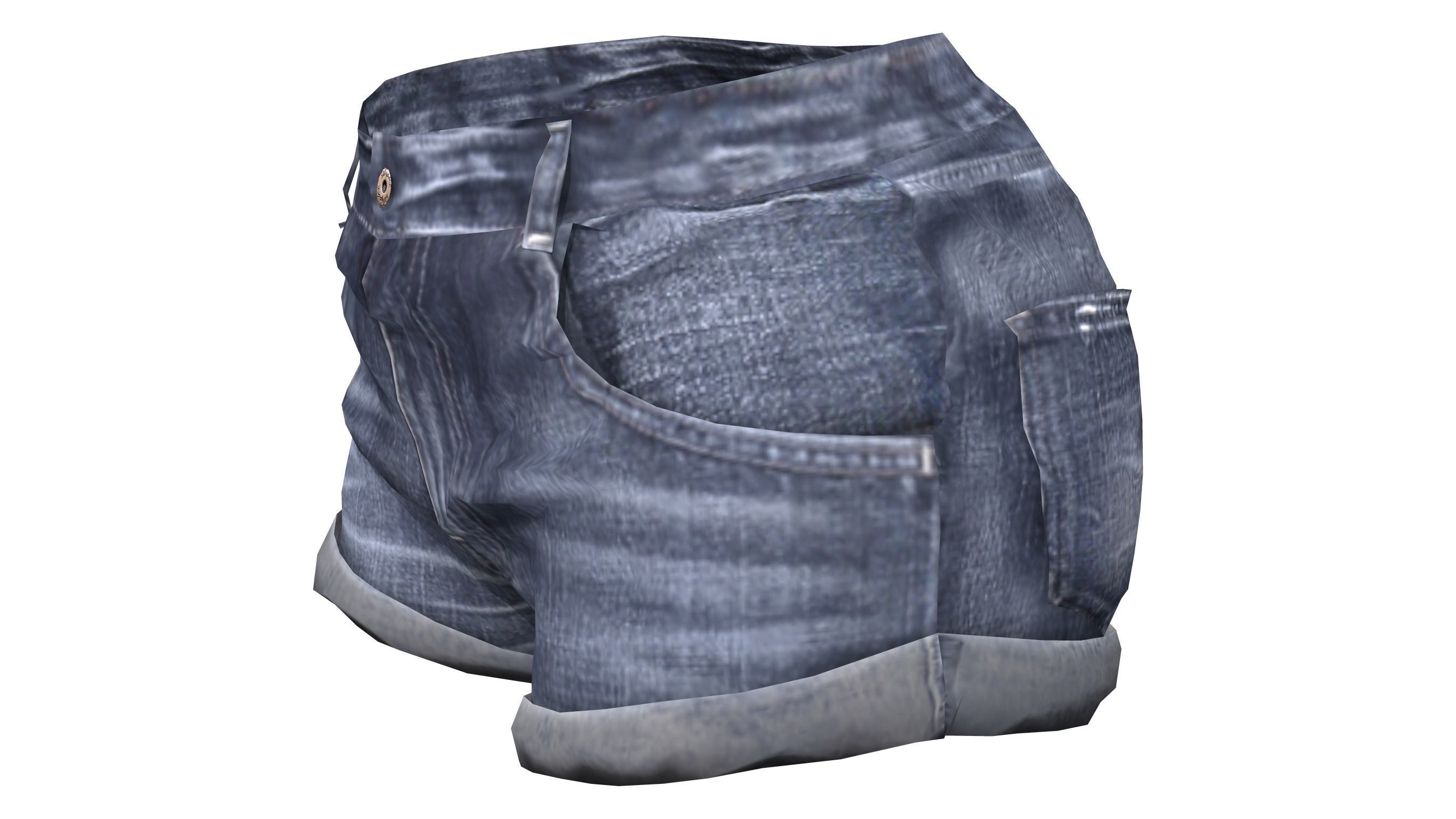 3D model Ladies Denim Shorts V3 VR / AR / low-poly | CGTrader