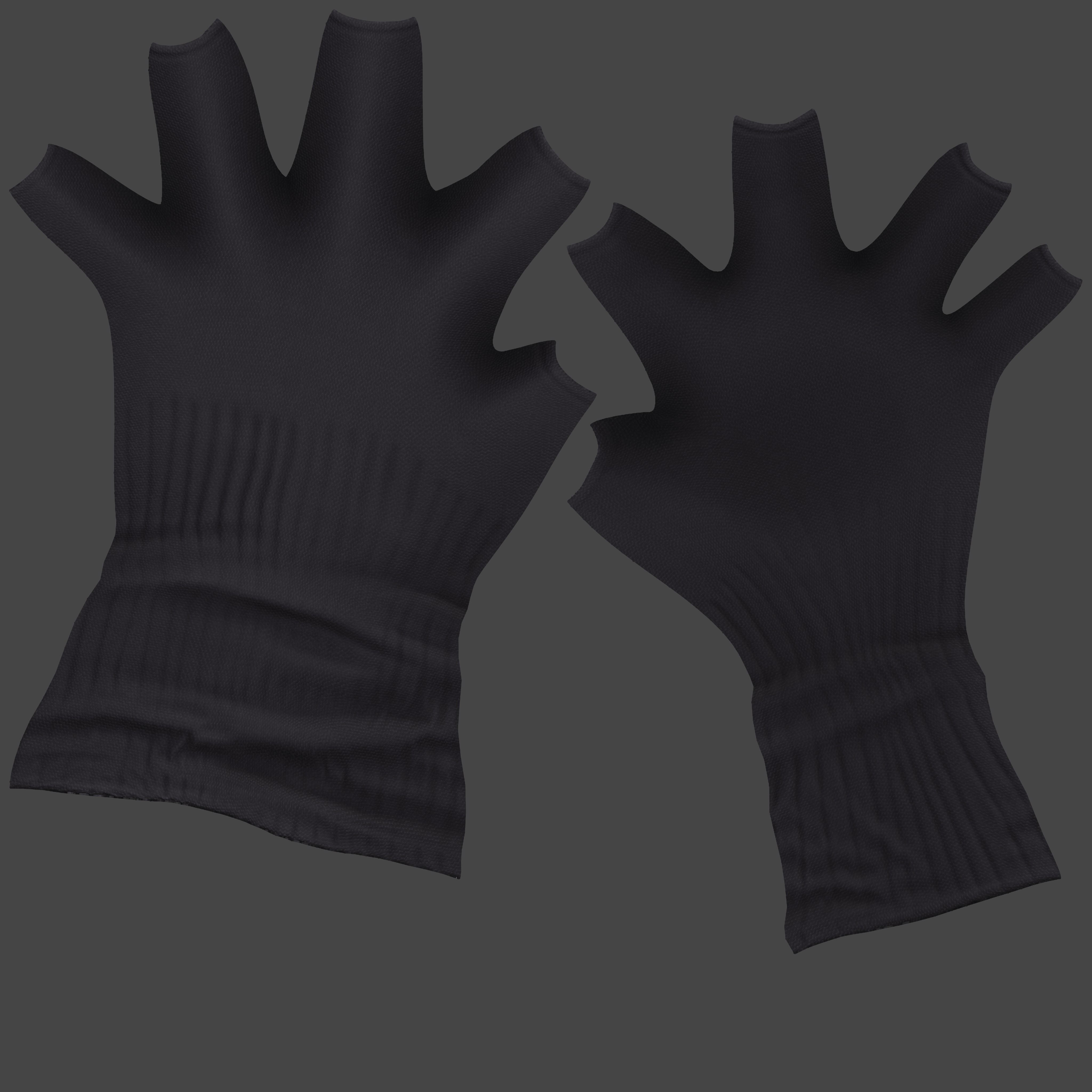 3D model Male Dystopian Urban Fingerless Gloves VR / AR / low-poly ...