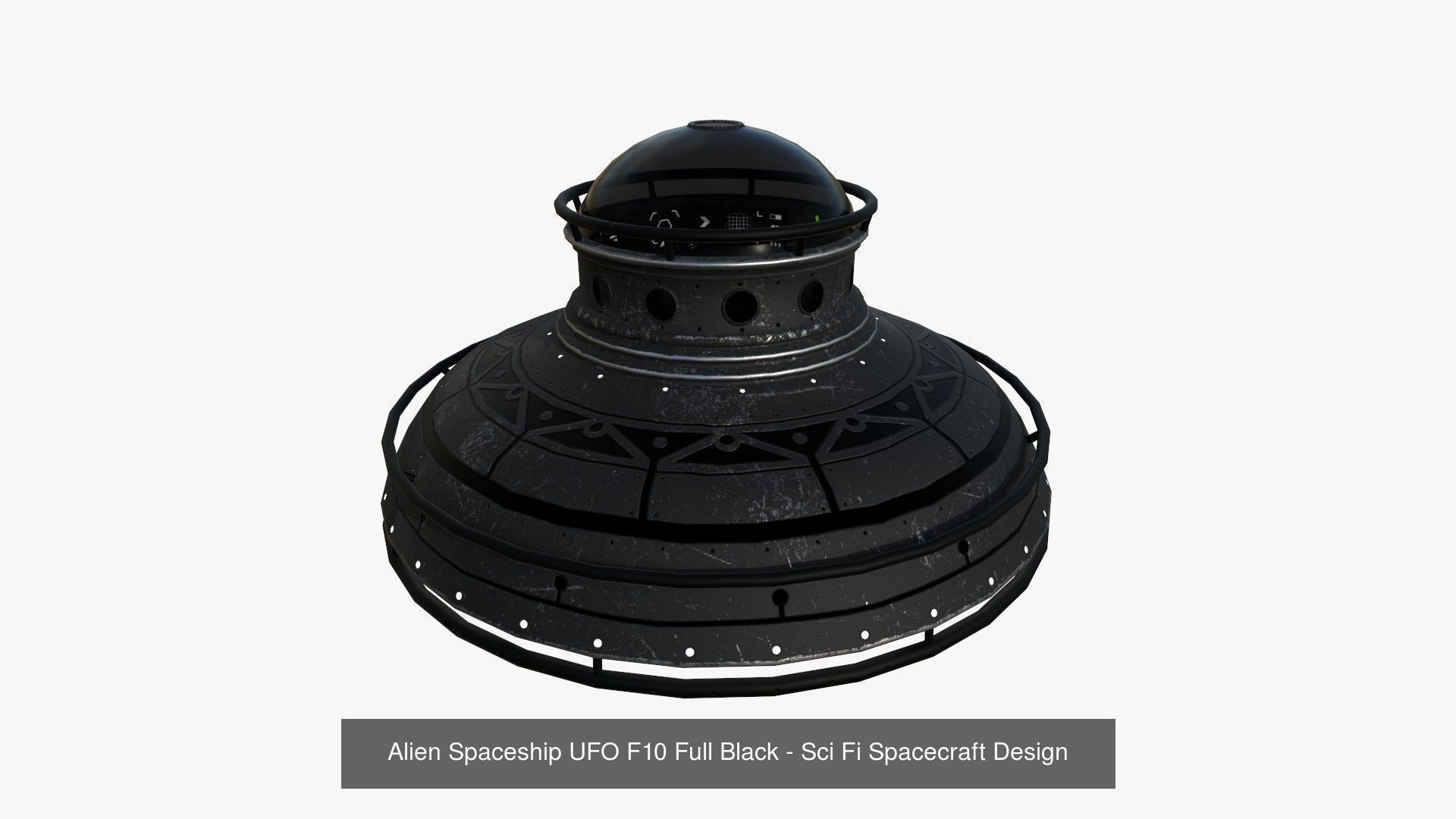 10 Alien Spaceship UFO F Collection - Sci Fi Spacecraft Design VR / AR ...