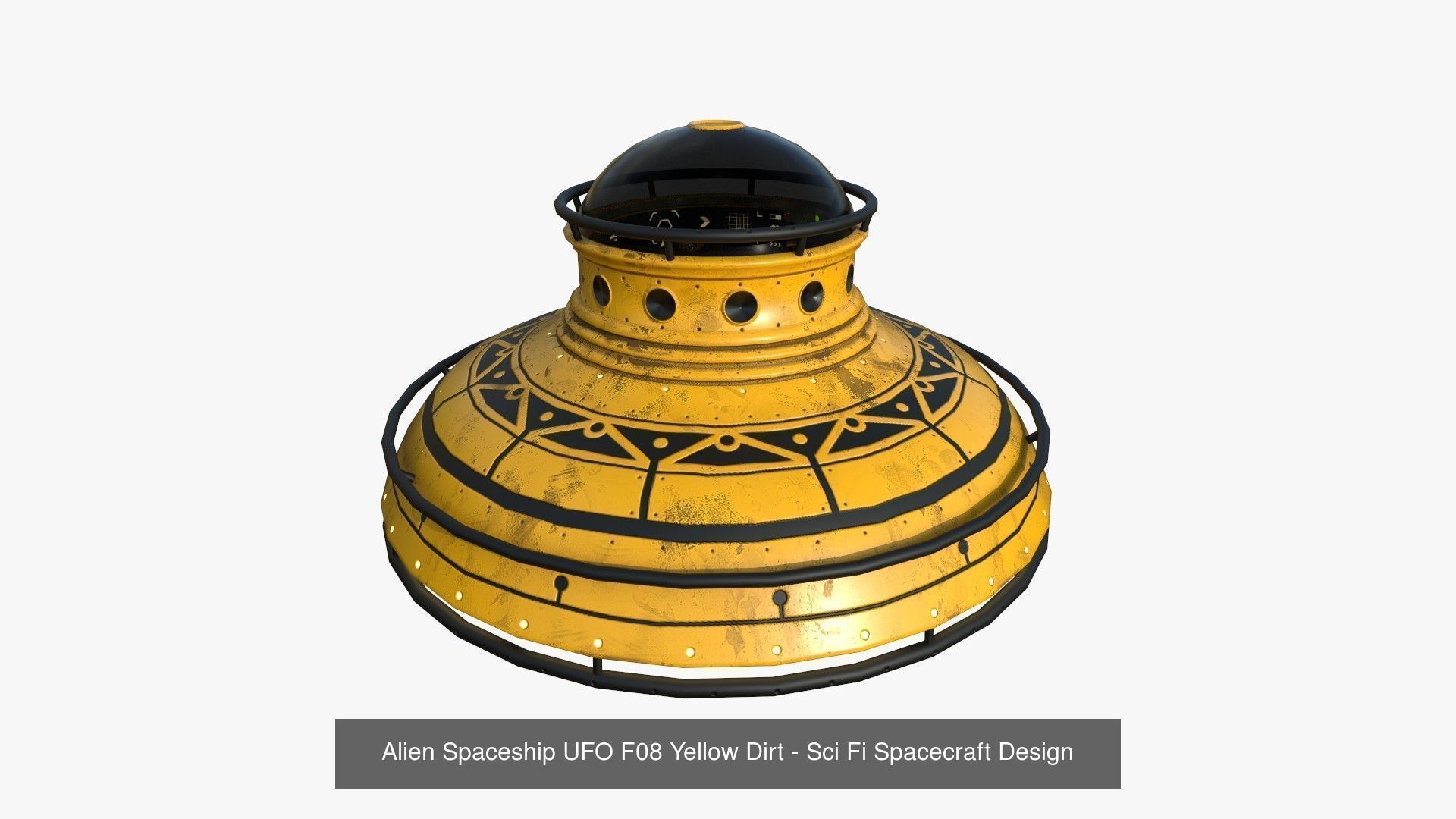 10 Alien Spaceship UFO F Collection - Sci Fi Spacecraft Design VR / AR ...