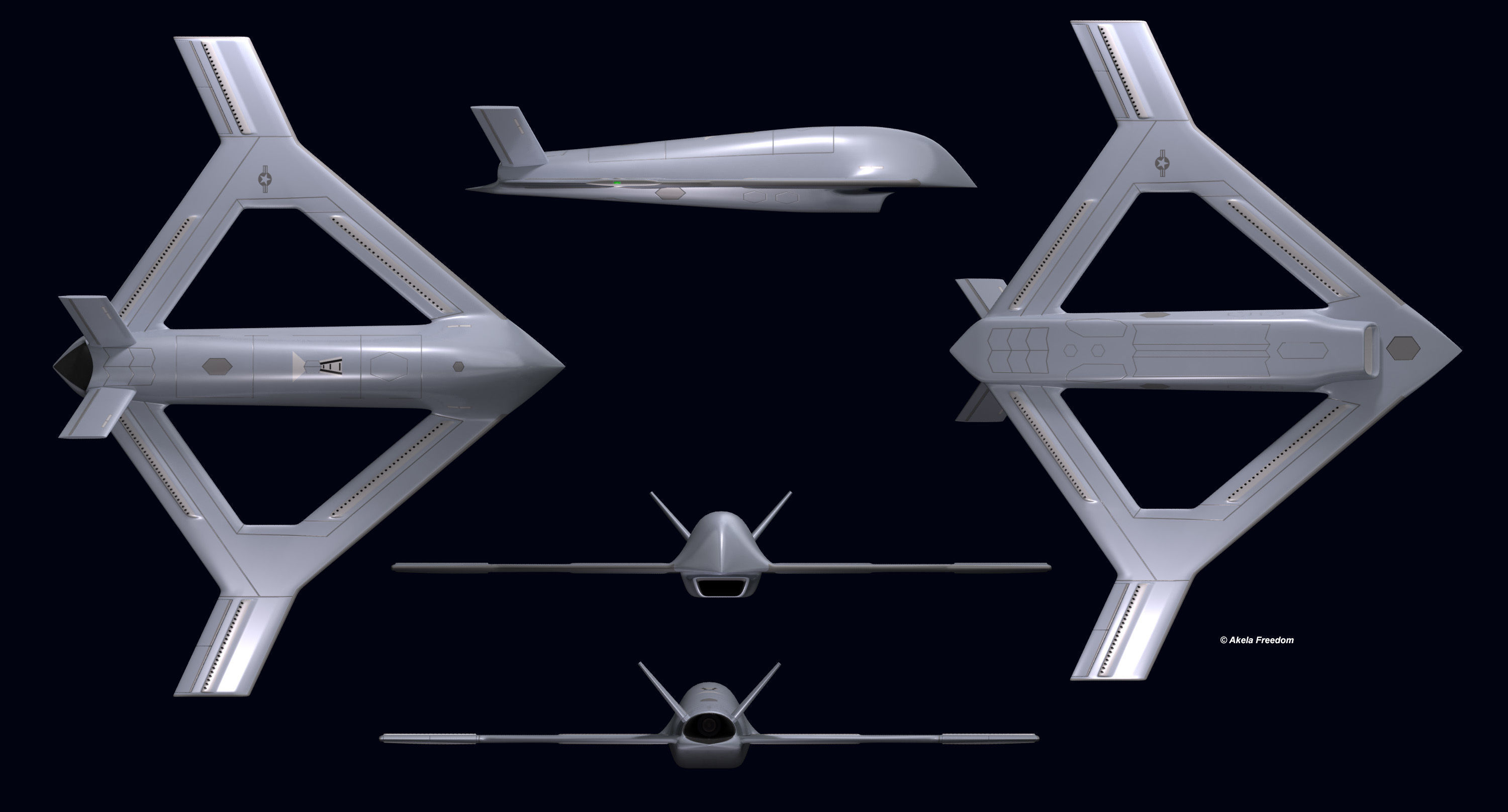 CRANE UCAV 3D model | CGTrader