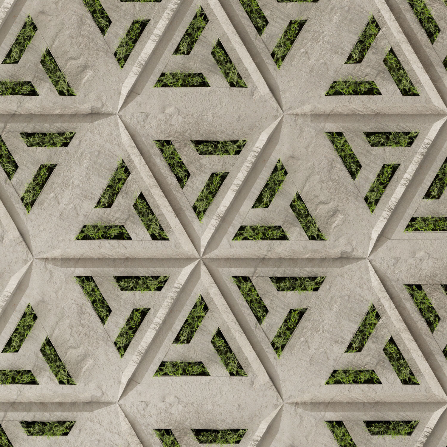 Collection plant vol 445 - grass - concrete - tileable 3D model | CGTrader