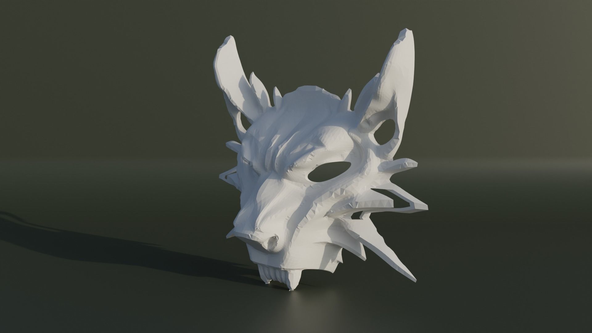 Witcher Wolf Costume Face Mask 3D model 3D printable | CGTrader