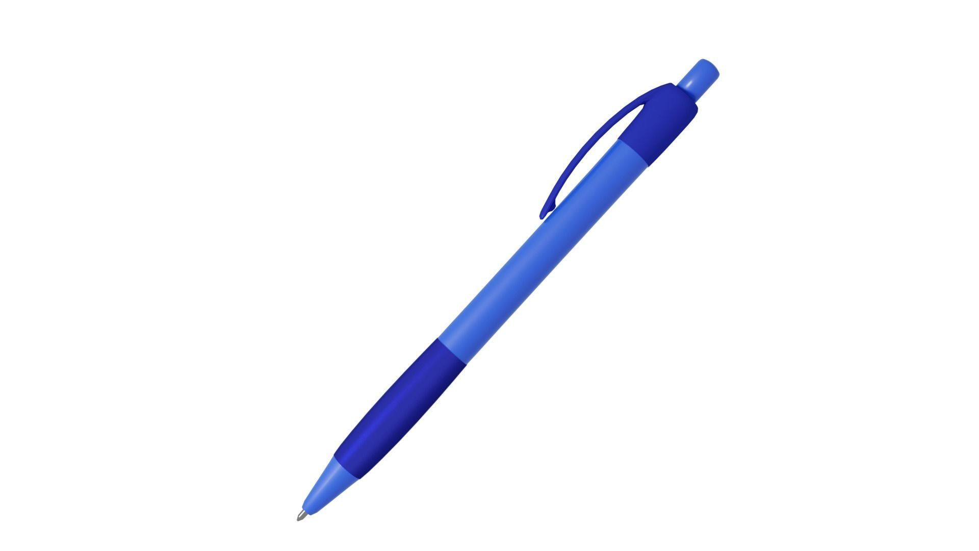 3D model Basic Plastic Blue Pen 3D model VR / AR / low-poly | CGTrader