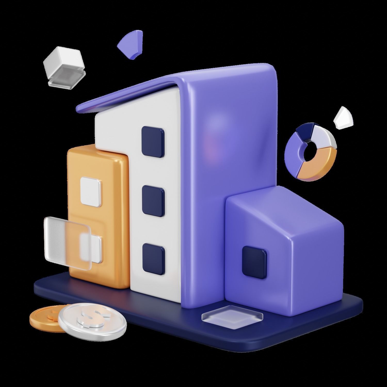 Finance 3D Icon Set 3D model | CGTrader