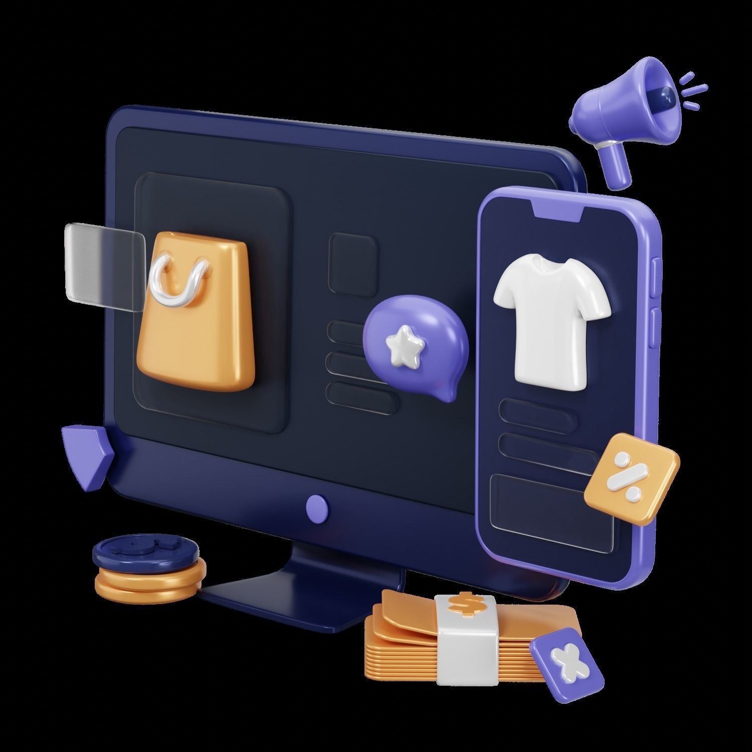 Finance 3D Icon Set 3D model | CGTrader