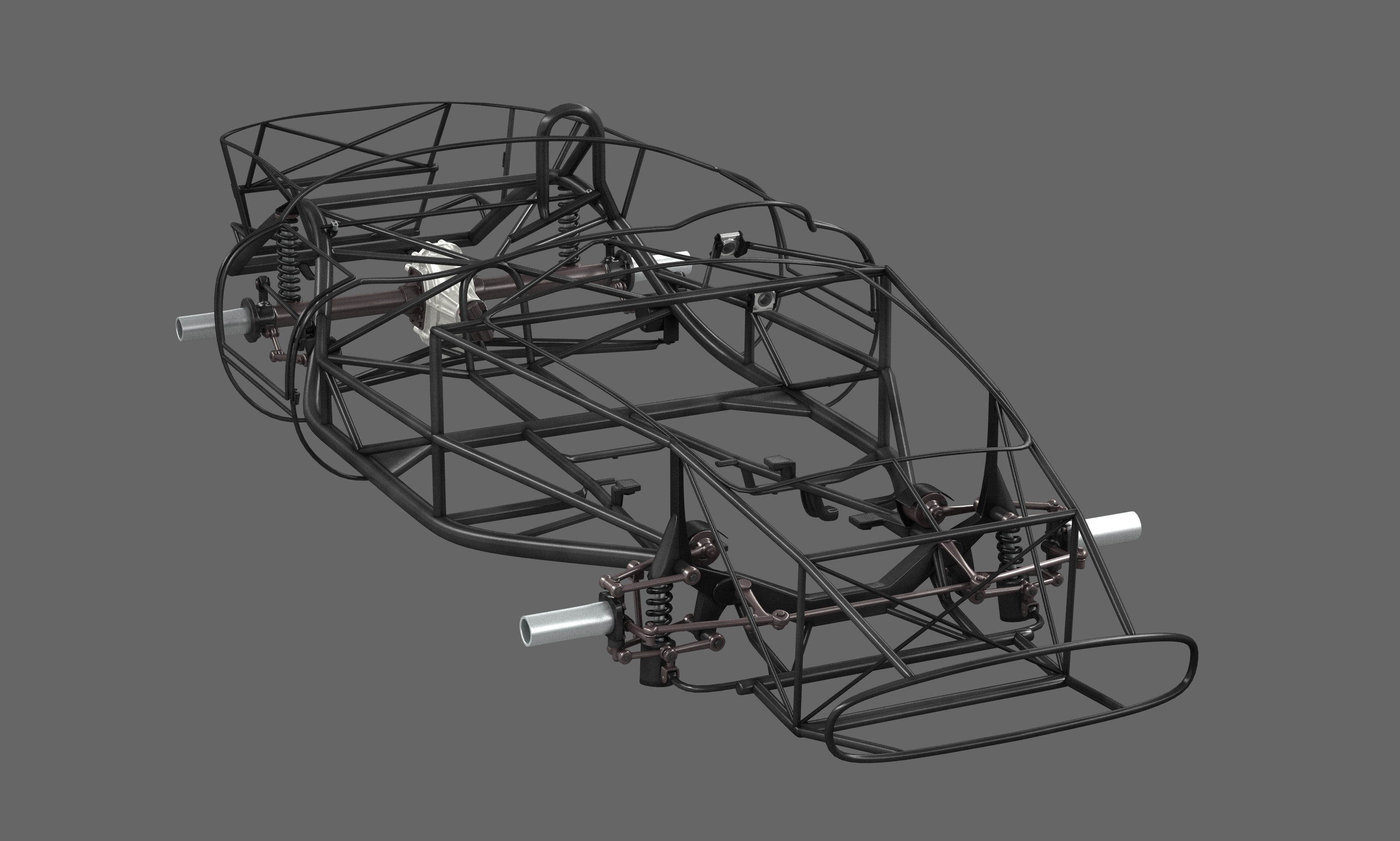 3D model Chassis Frame - Ferrari 250 TR - Testa Rossa VR / AR / low ...