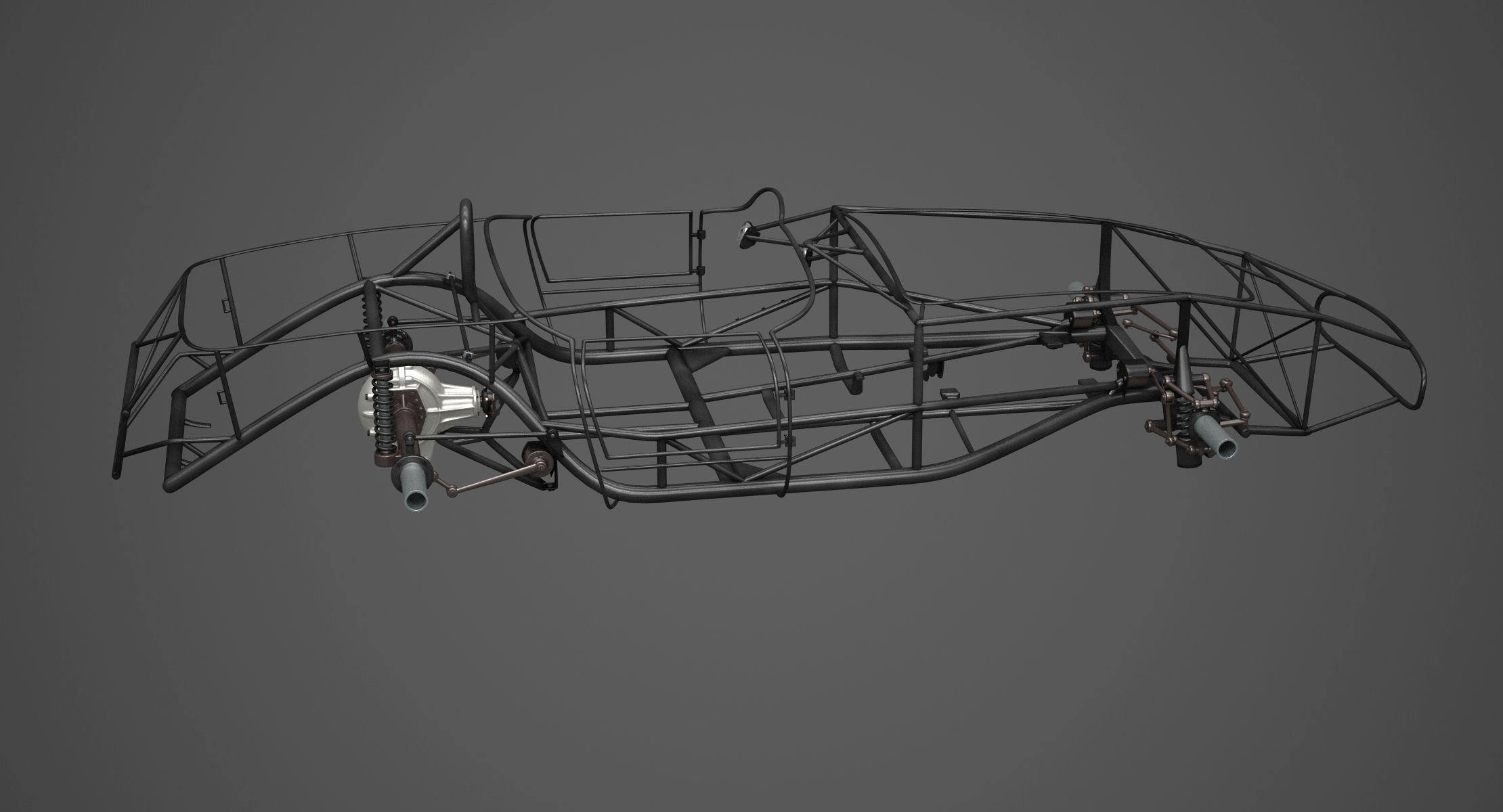 3D model Chassis Frame - Ferrari 250 TR - Testa Rossa VR / AR / low ...