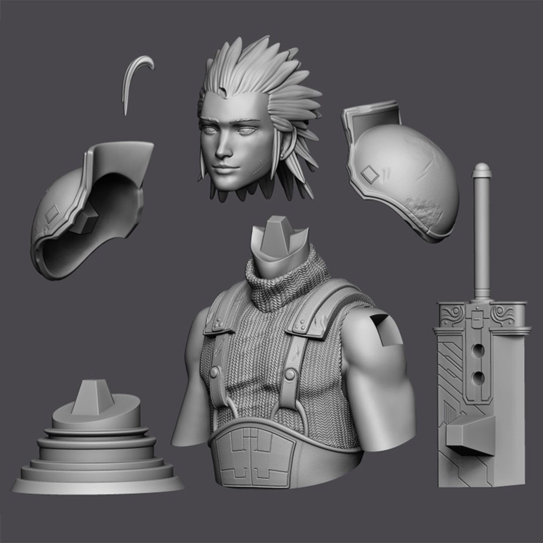 Zack Fair - Final Fantasy VII 3D model 3D printable | CGTrader