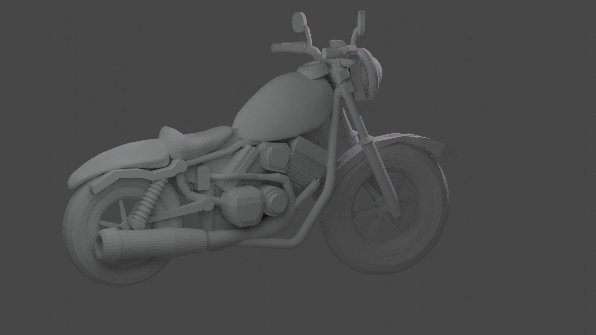 simple motorbike 3D model 3D printable | CGTrader