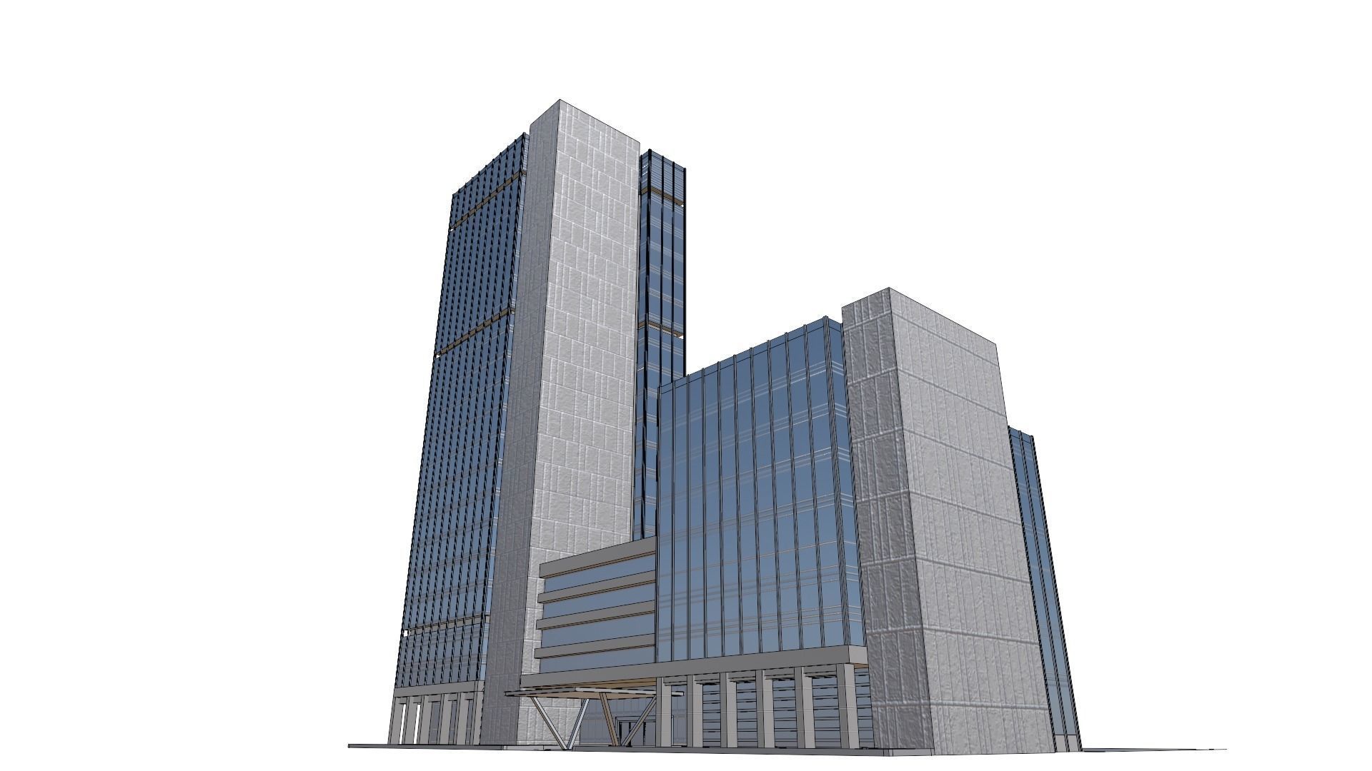 3D model skyscraper tall building VR / AR / low-poly | CGTrader