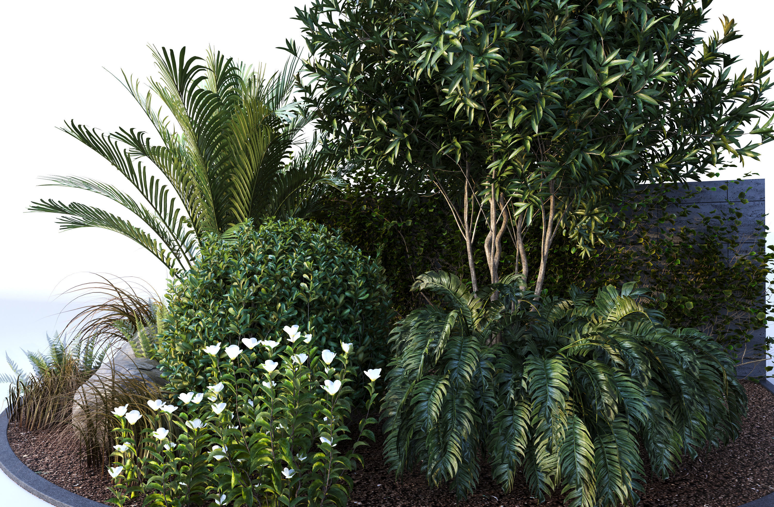 Group of outdoor Trees- Plants 3D model | CGTrader