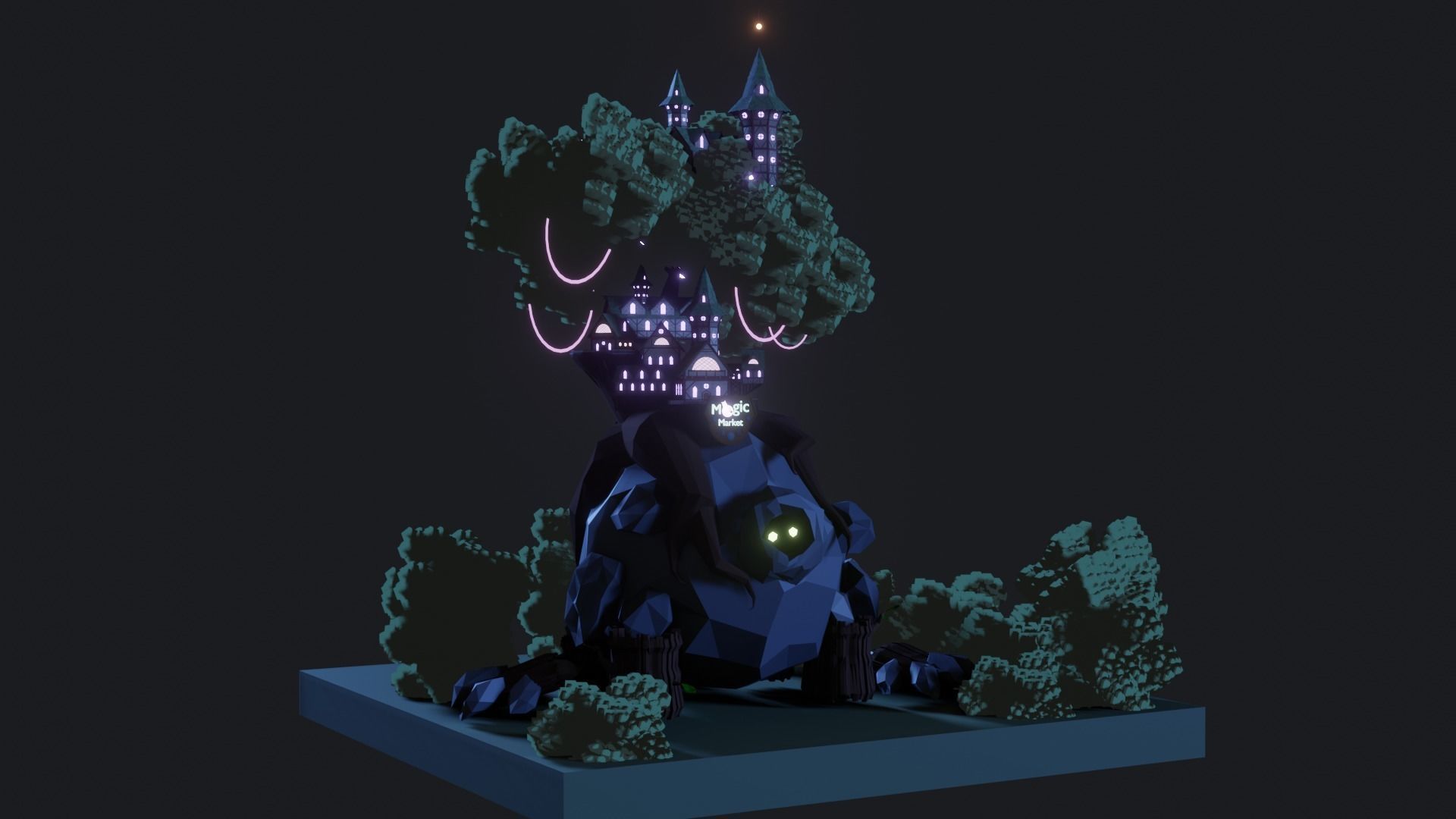 Rock golem magic market 3D model | CGTrader
