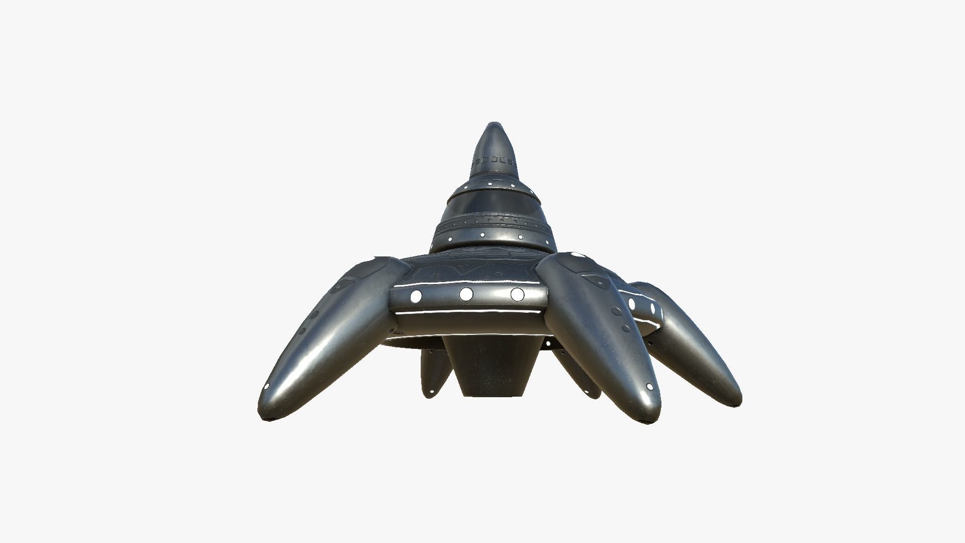 3D model Alien Spaceship UFO G03 Dark Steel - Sci Fi Spacecraft Design ...