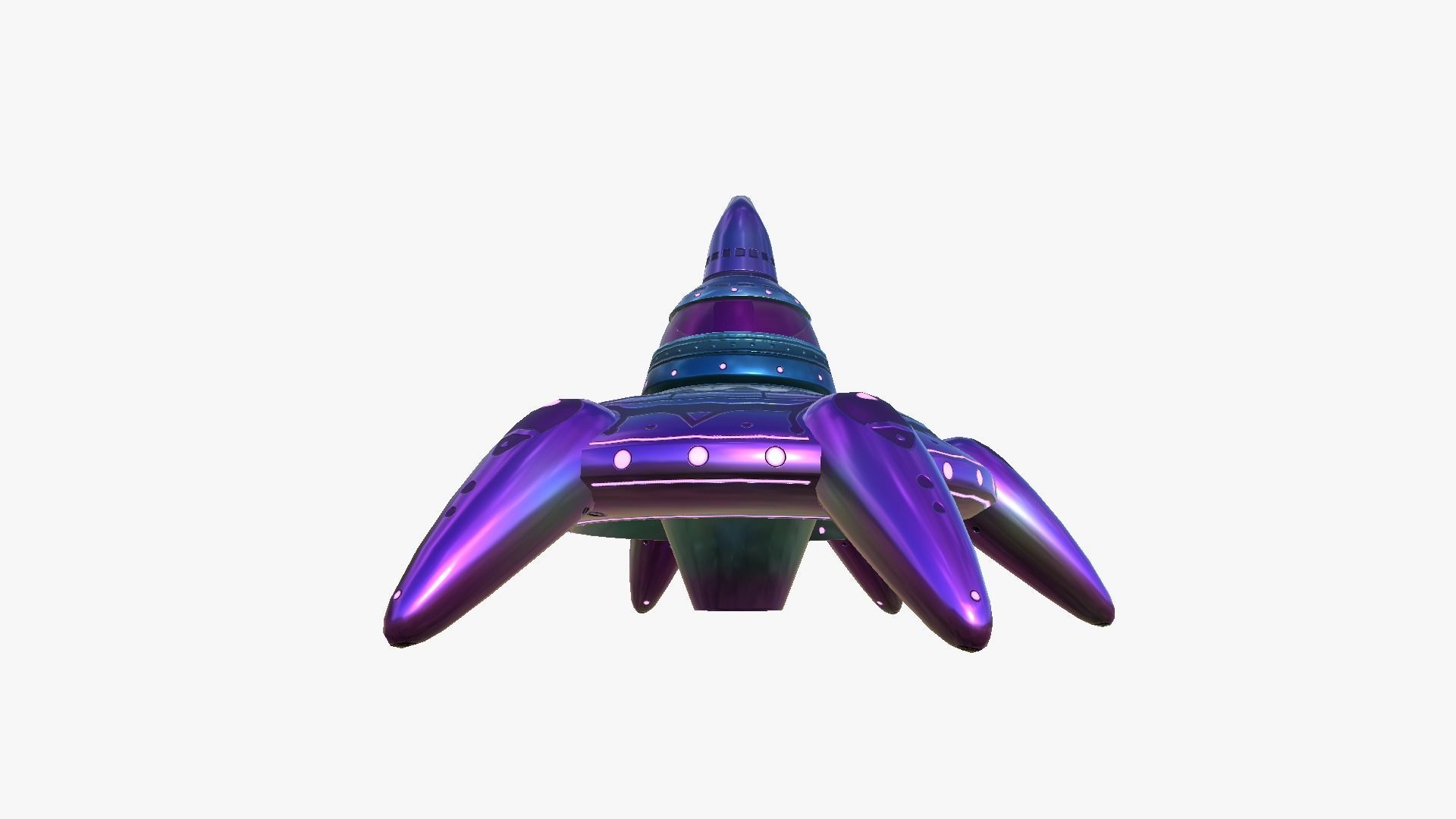 3D model Alien Spaceship UFO G04 Purple Blue - Sci Fi Spacecraft Design ...