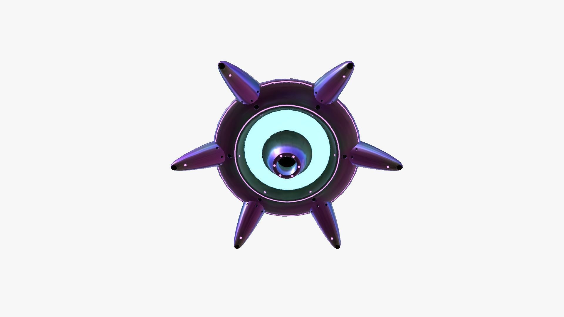 3D model Alien Spaceship UFO G04 Purple Blue - Sci Fi Spacecraft Design ...