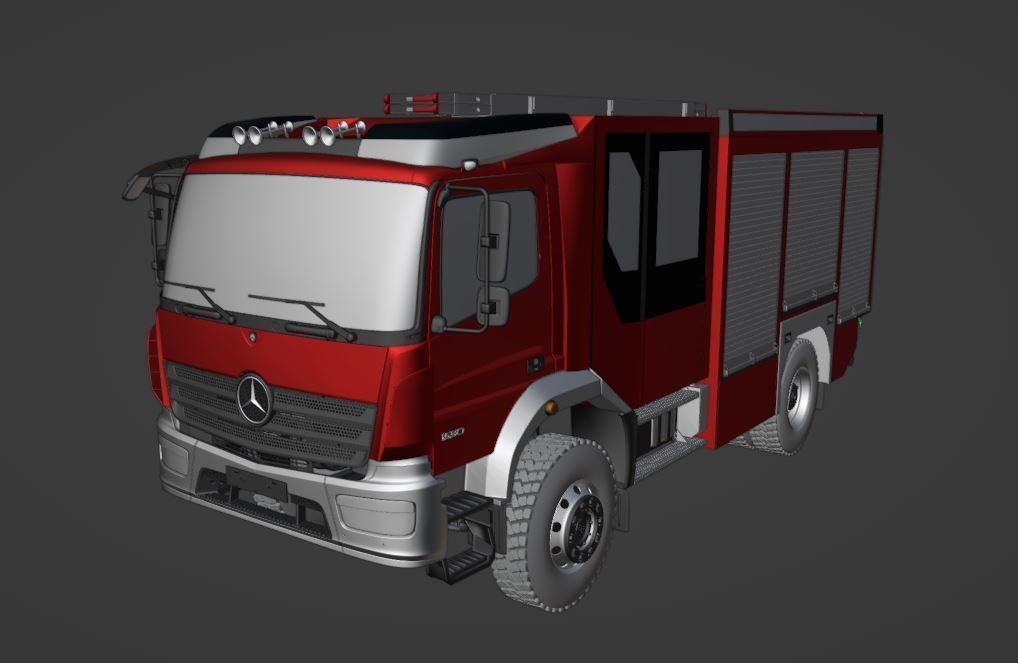 Mercedes Benz Atego 1530 - HLF - Ziegler 3D model | CGTrader