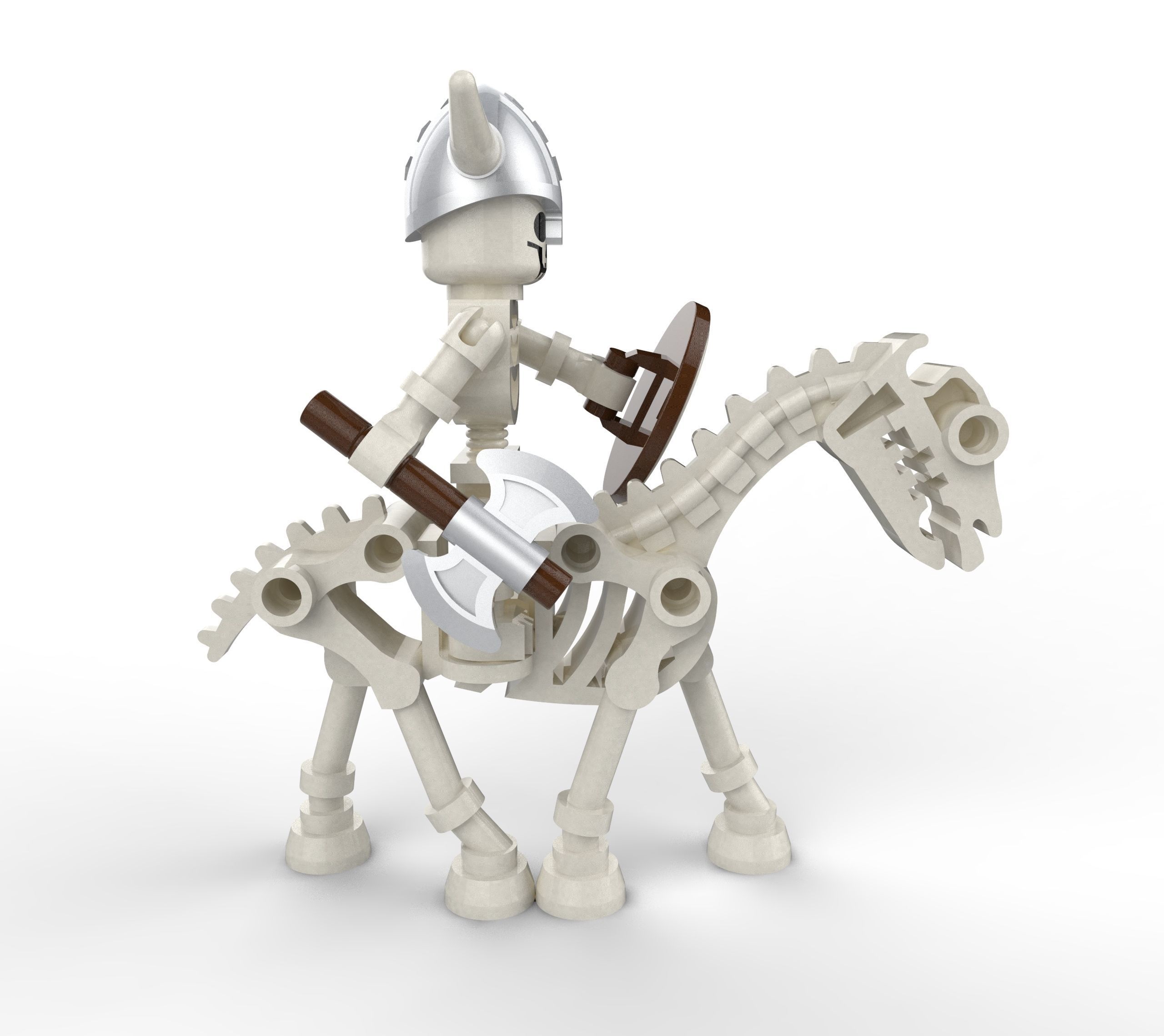 Lego Skeleton Viking - Horse 3D model | CGTrader
