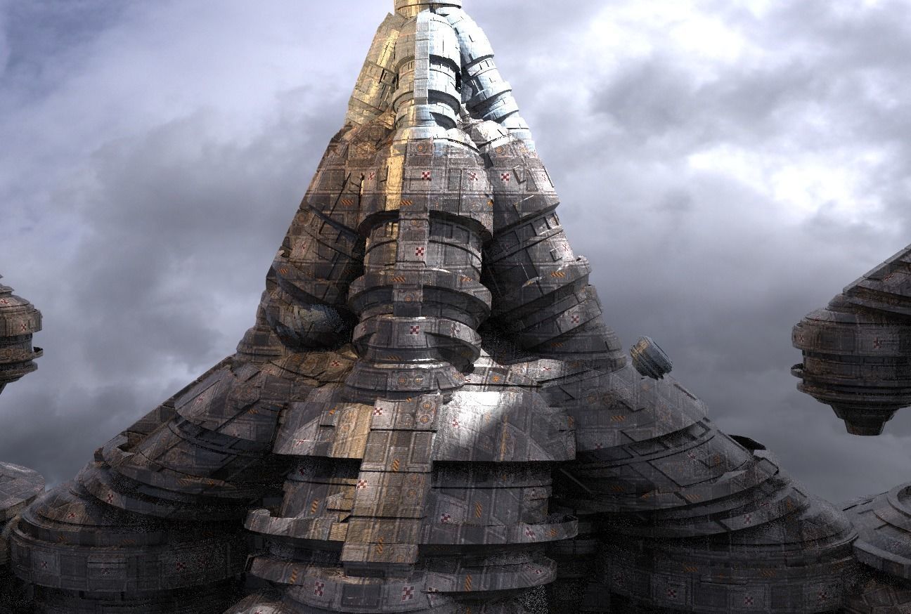 Planet Power Station Pyramid Kit bash 1 3D model | CGTrader