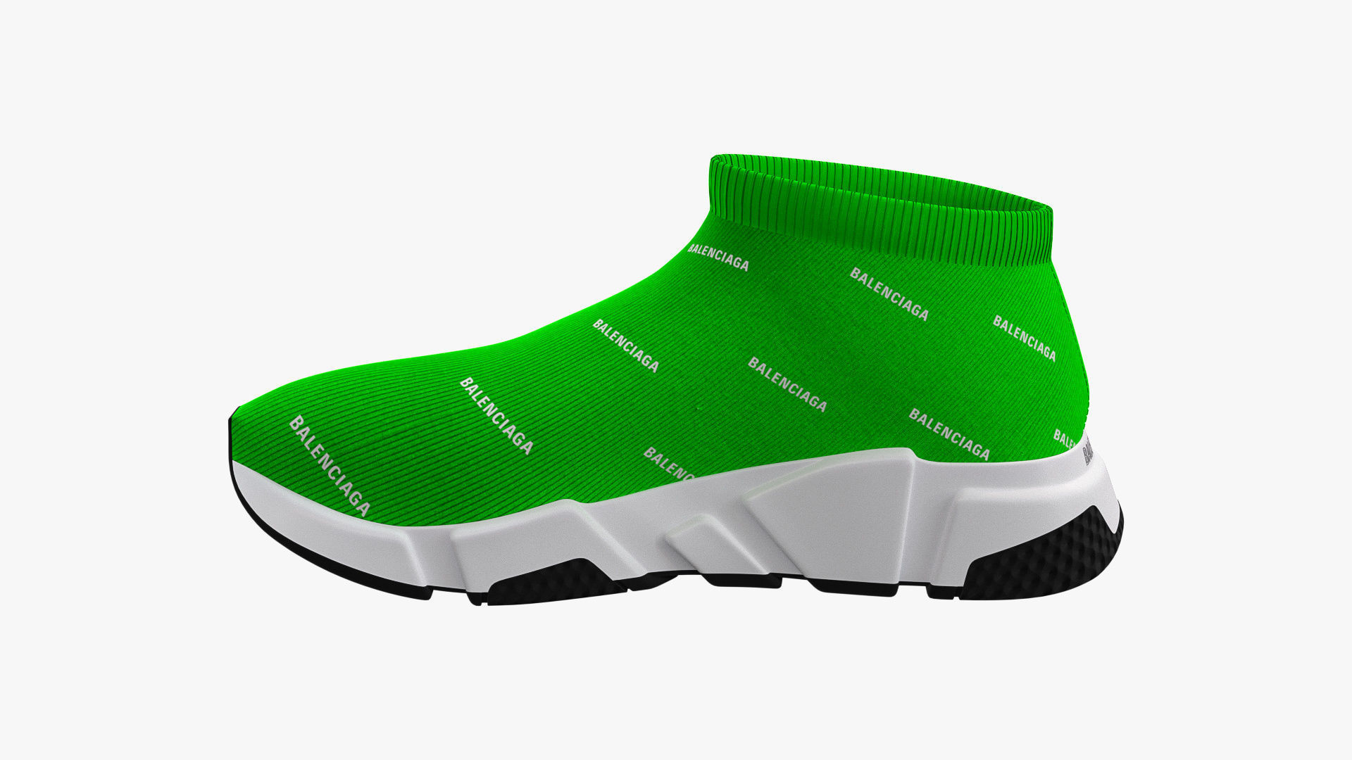 Balenciaga Speed Trainers Low Green 3d Model Cgtrader