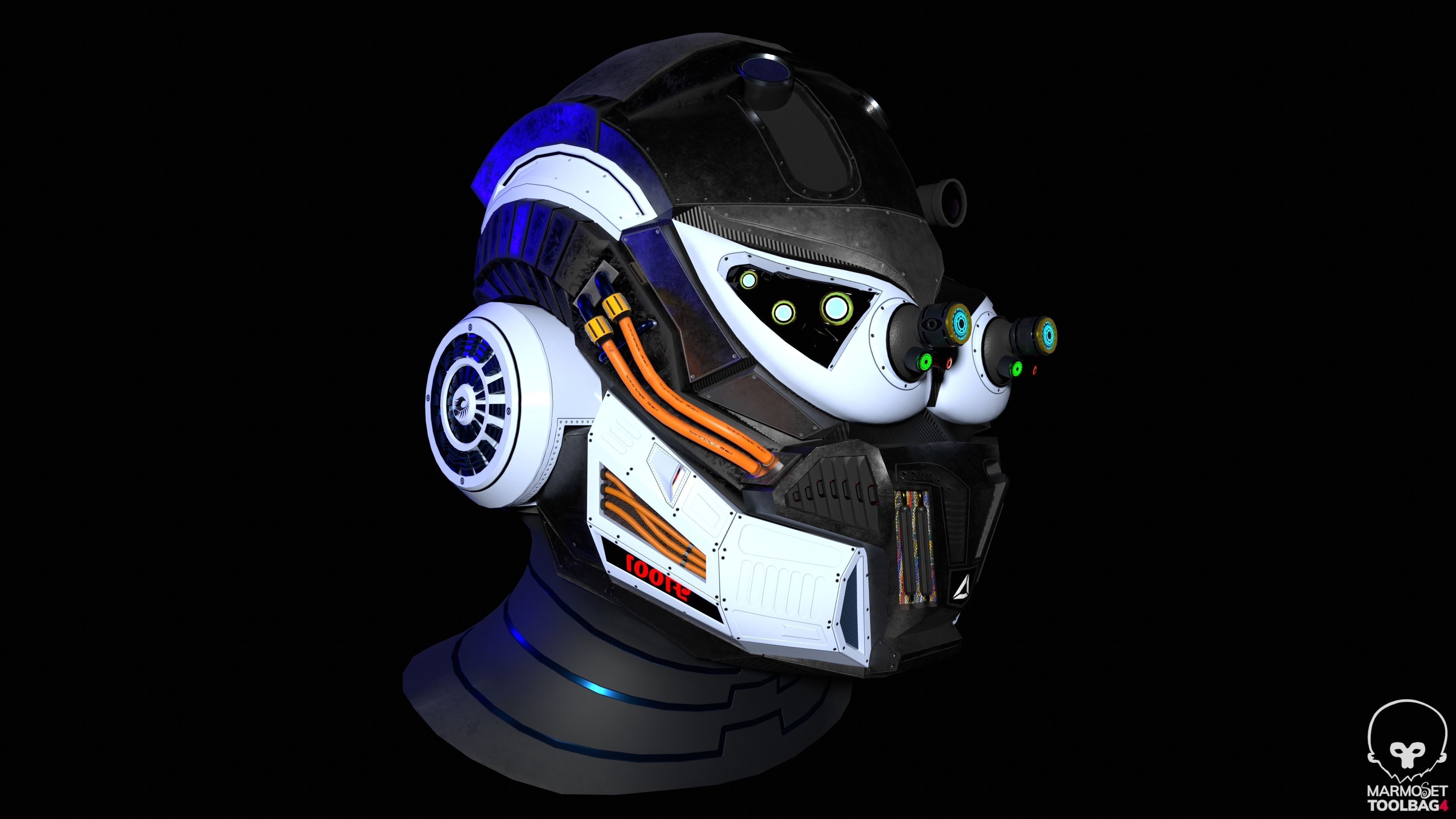 3D model Sci-Fi Helmet concept game ready 3d Model VR / AR / low-poly ...
