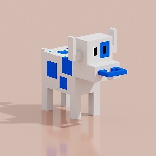 3D model Cow VANAV2 Voxel VR / AR / low-poly | CGTrader