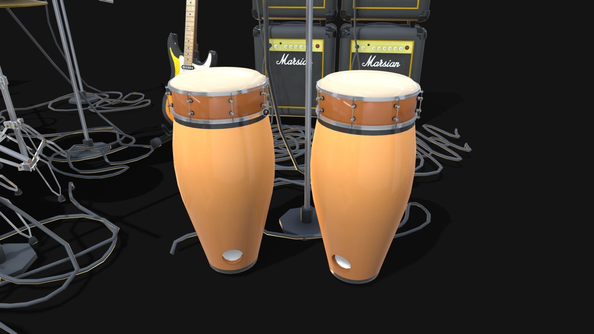 3D model Rock Instrument Pack VR / AR / low-poly | CGTrader