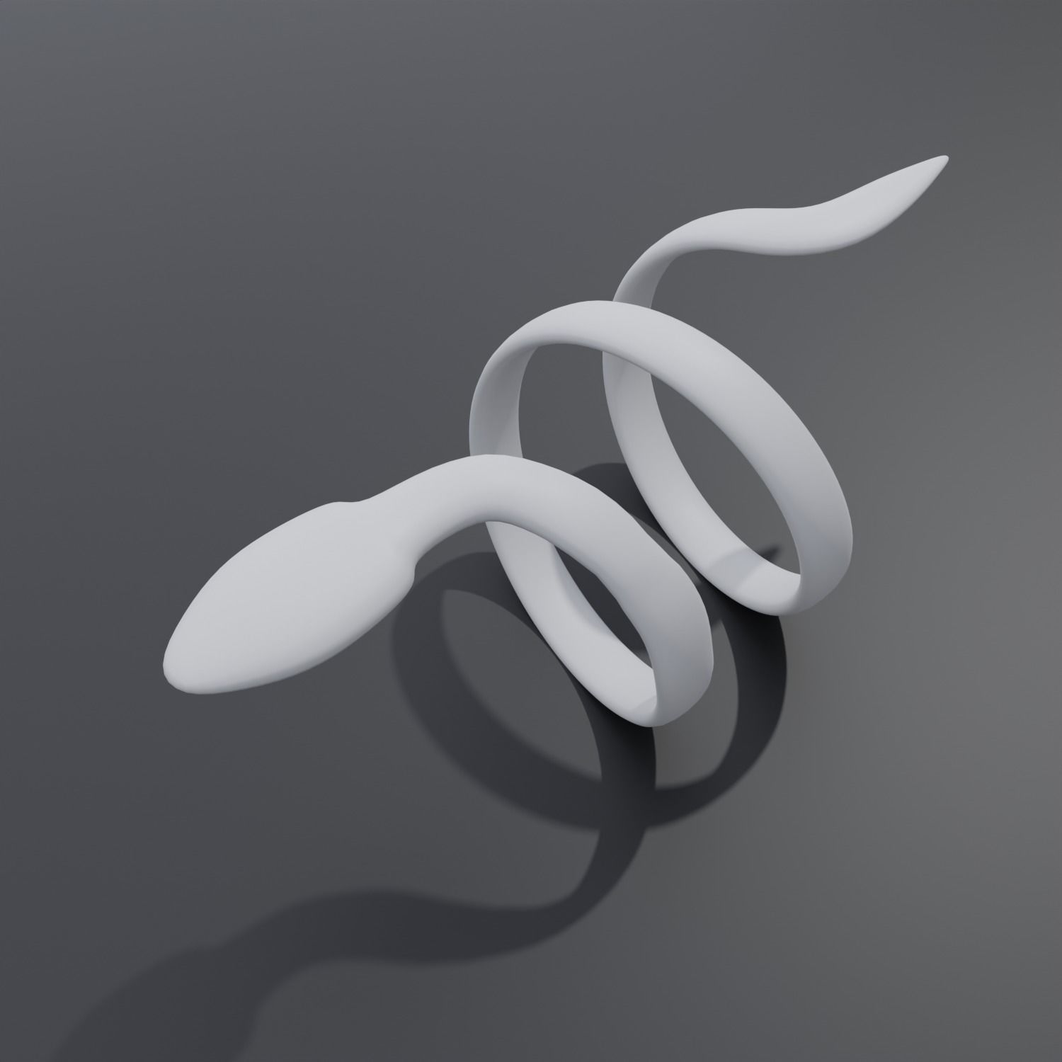 3D model Low Poly Snake Ring VR / AR / low-poly | CGTrader