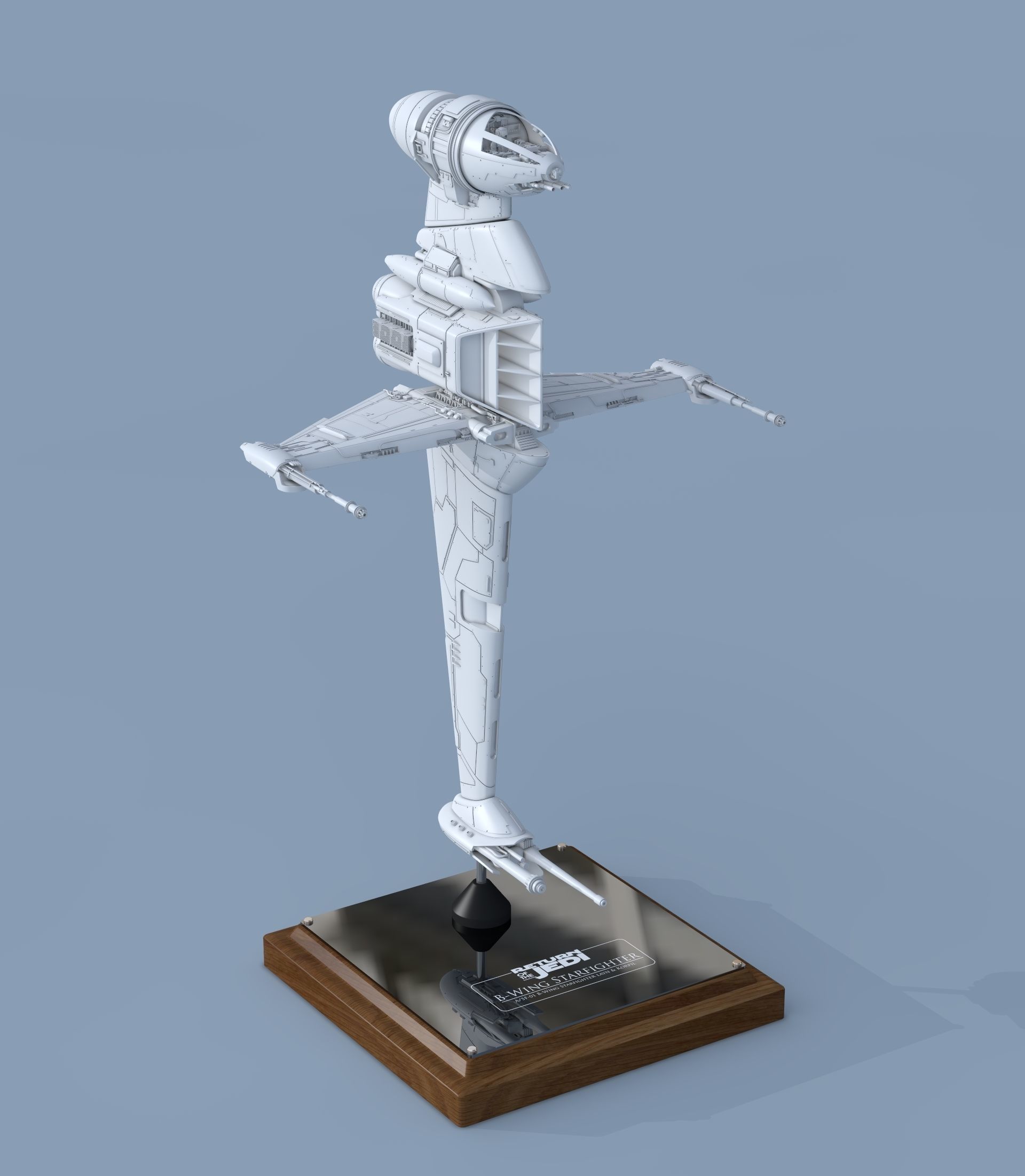 Star Wars B Wing StarFighter STL Files 3D model 3D printable | CGTrader