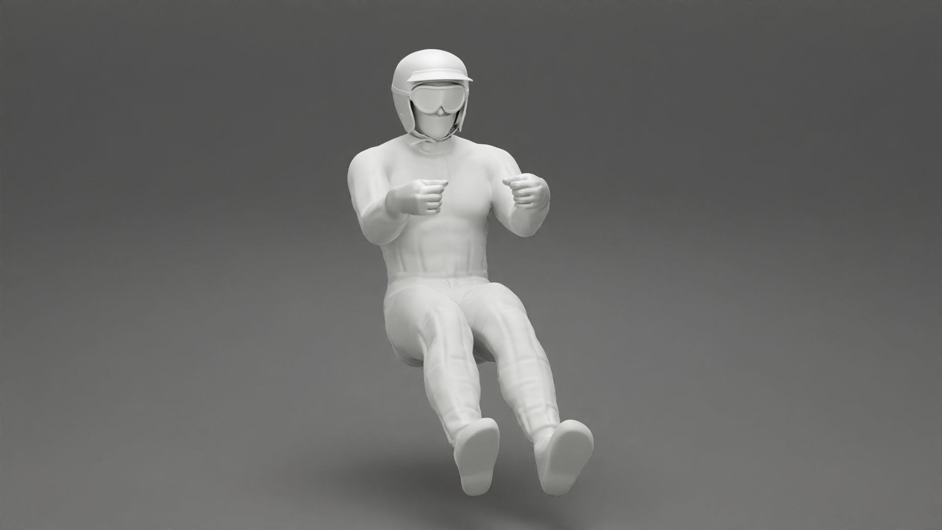 Racing driver in the car 3D model 3D printable | CGTrader