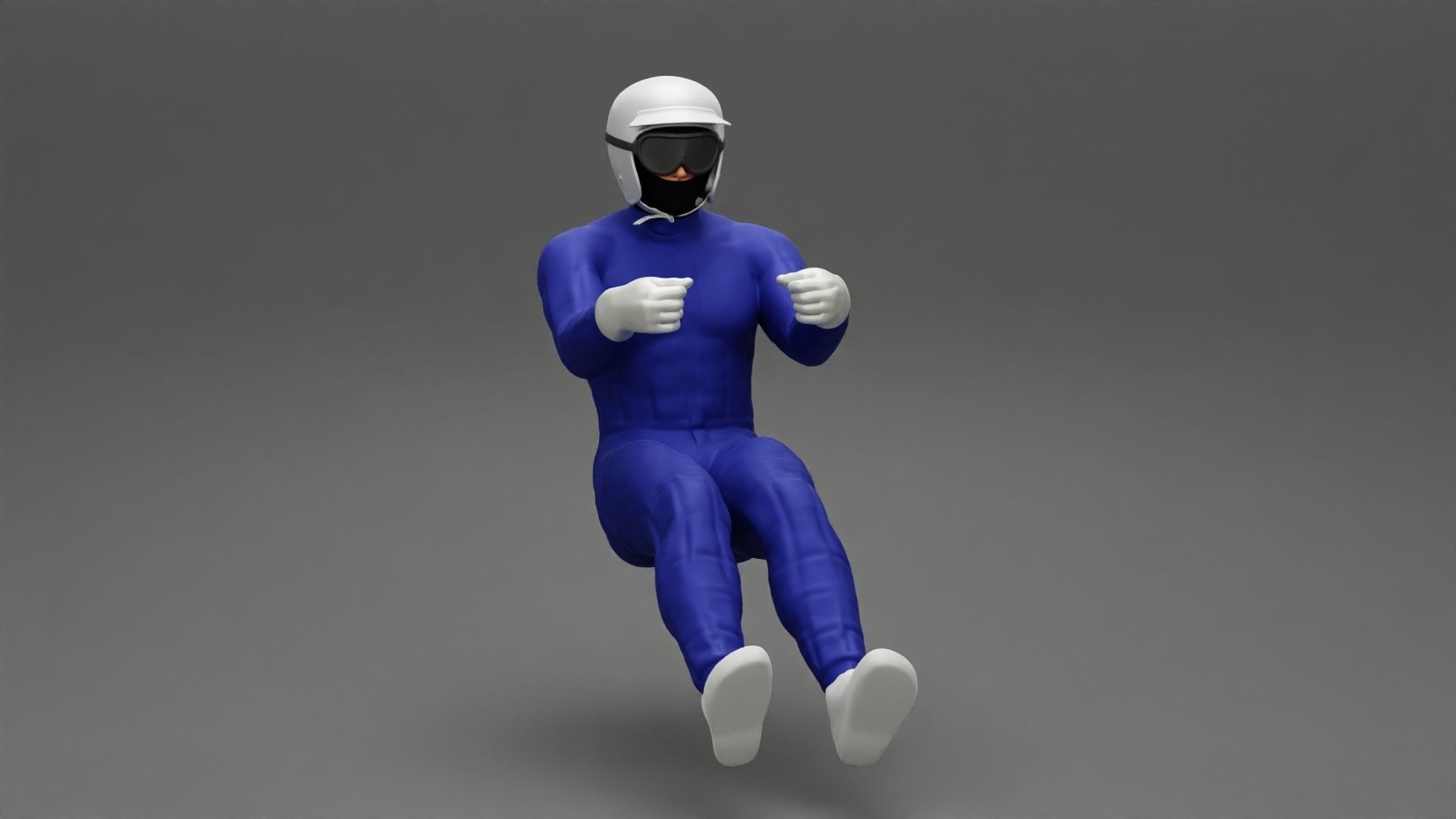 Racing driver in the car 3D model 3D printable | CGTrader