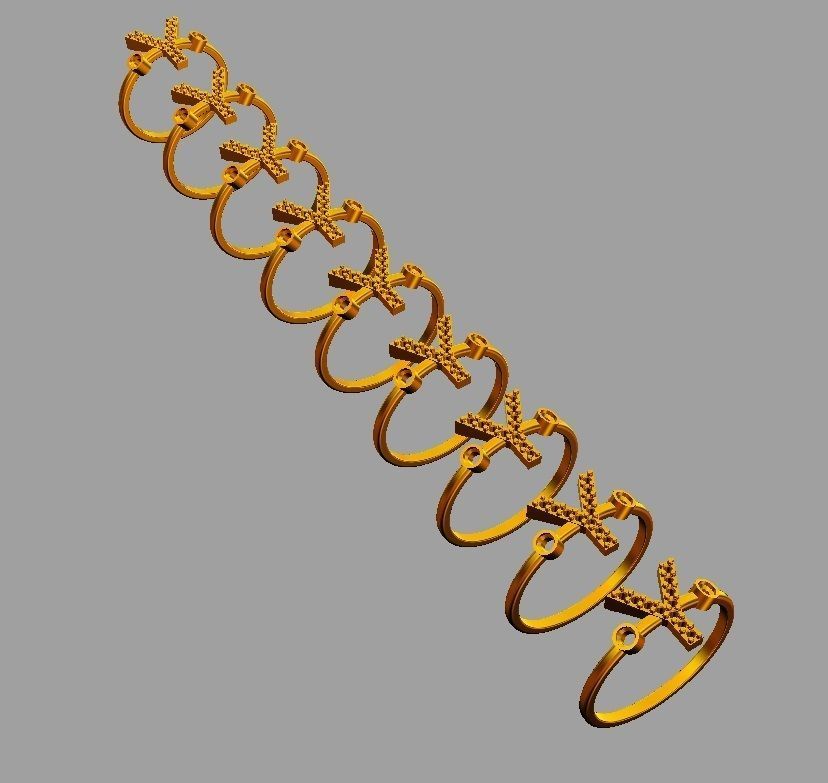 Diamond Letter Ring - Y 3D model 3D printable | CGTrader