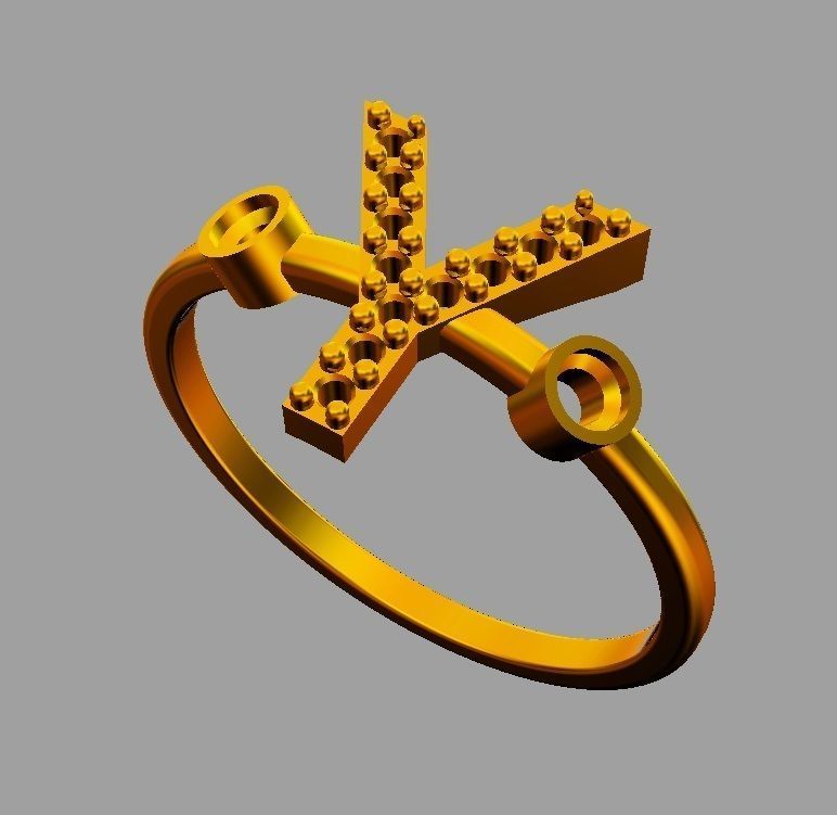 Diamond Letter Ring - Y 3D model 3D printable | CGTrader