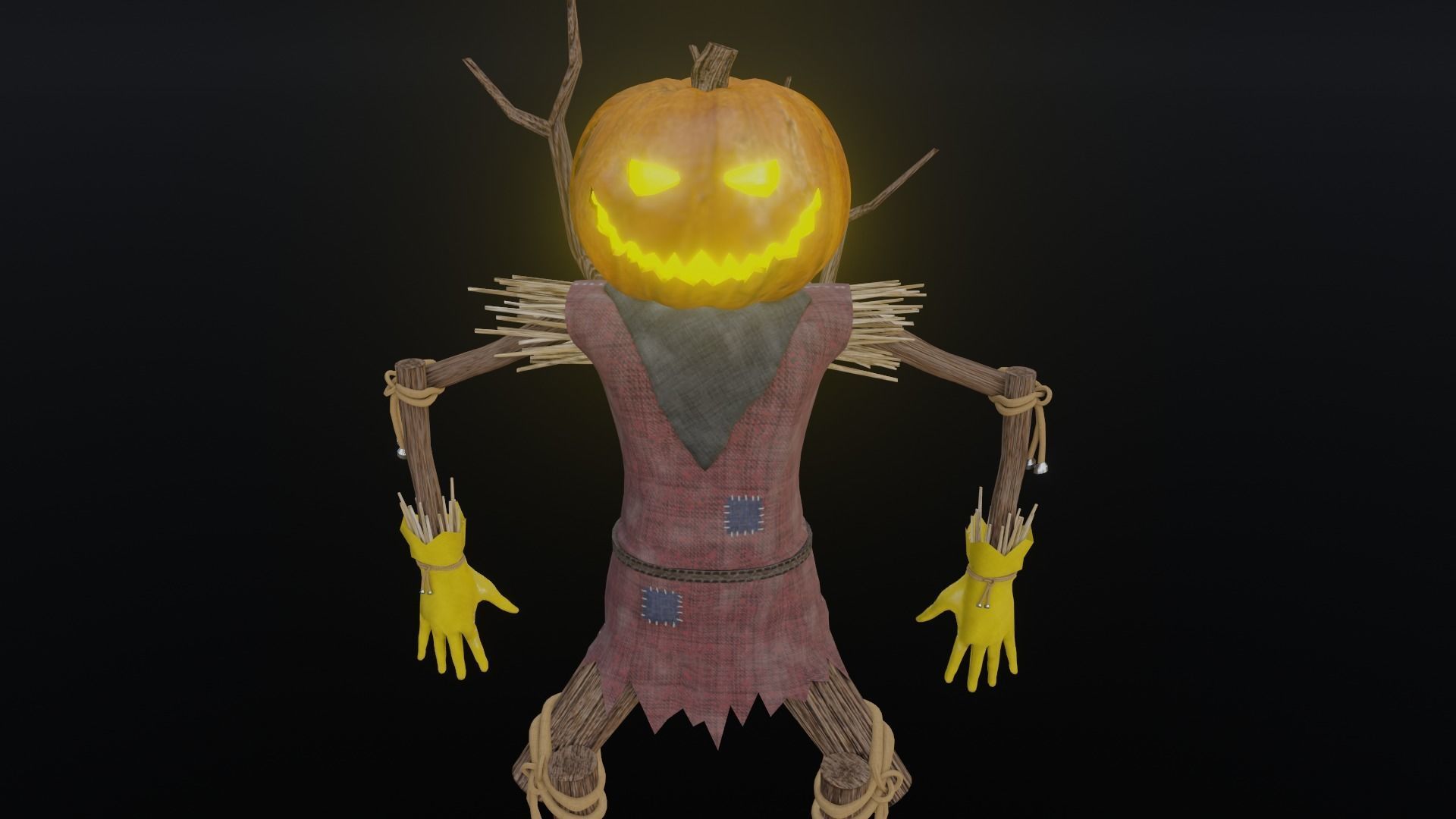 3D model Scarecrow Rigged VR / AR / low-poly | CGTrader