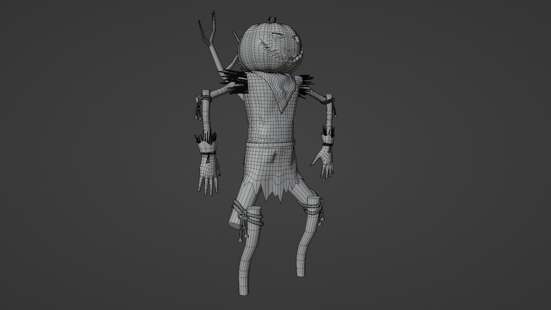3D model Scarecrow Rigged VR / AR / low-poly | CGTrader