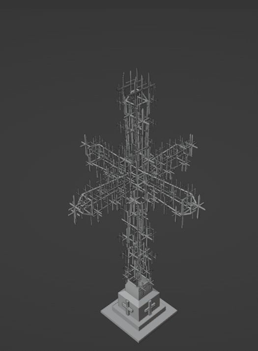 Cross monument 3D model | CGTrader