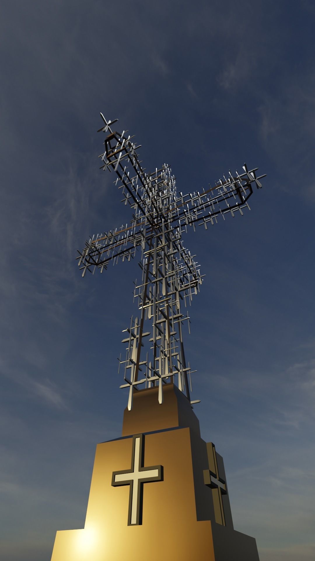 Cross monument 3D model | CGTrader
