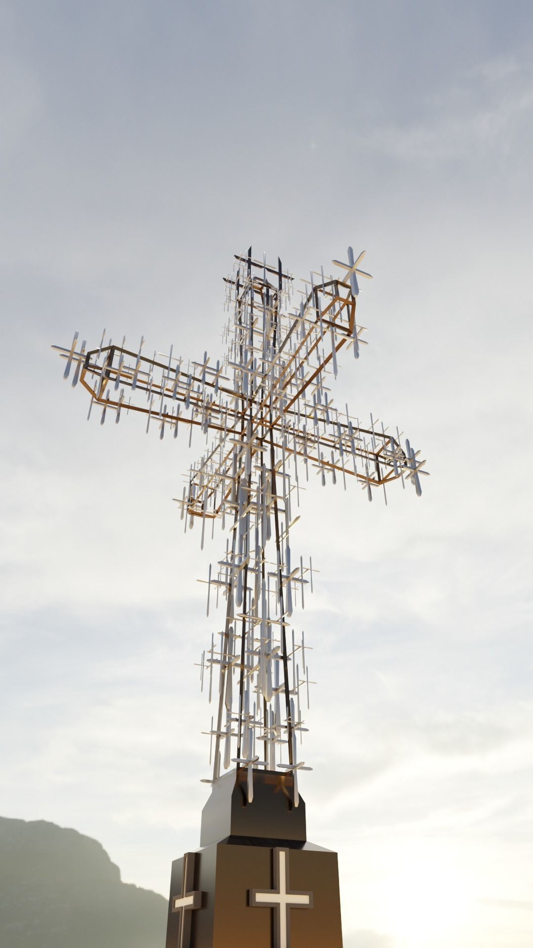 Cross monument 3D model | CGTrader