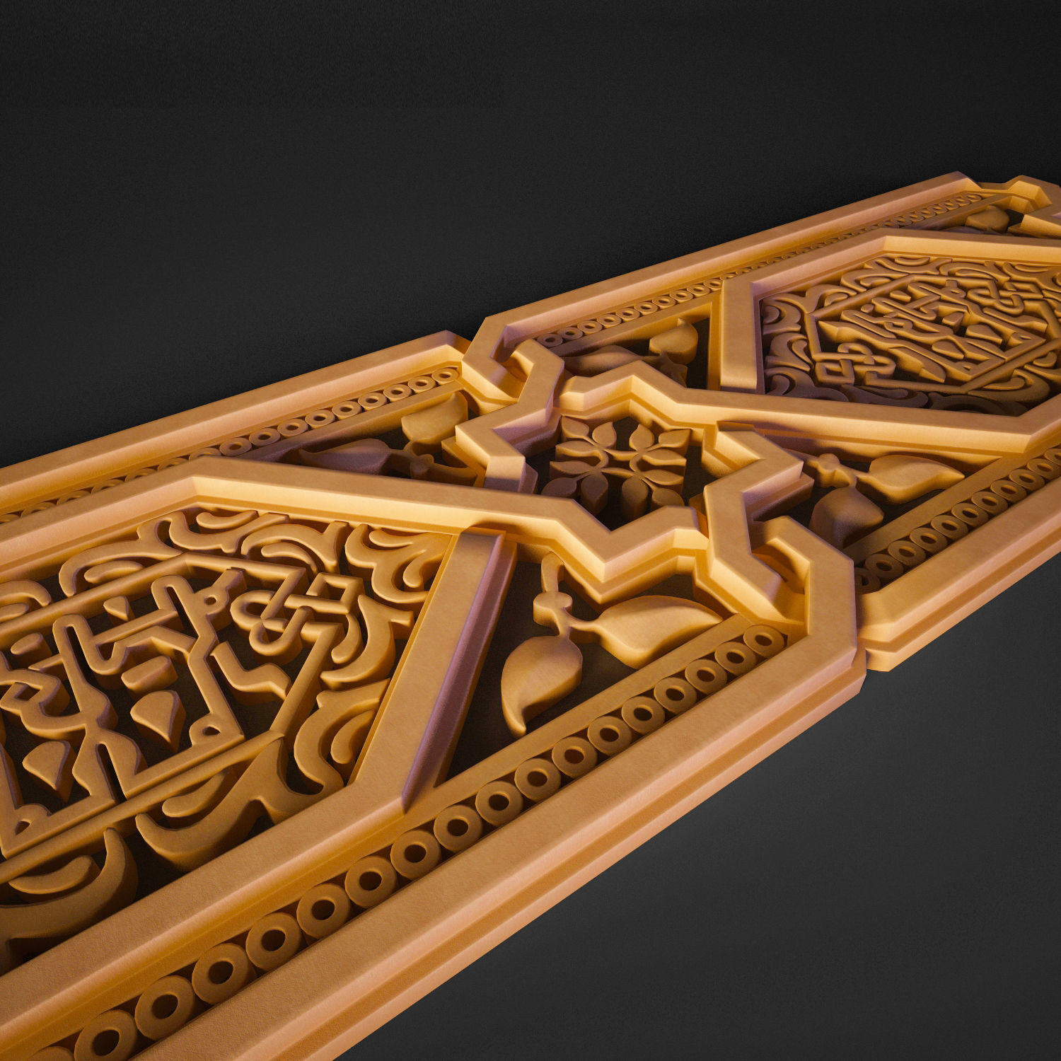 Arabic wood decor 3D model | CGTrader