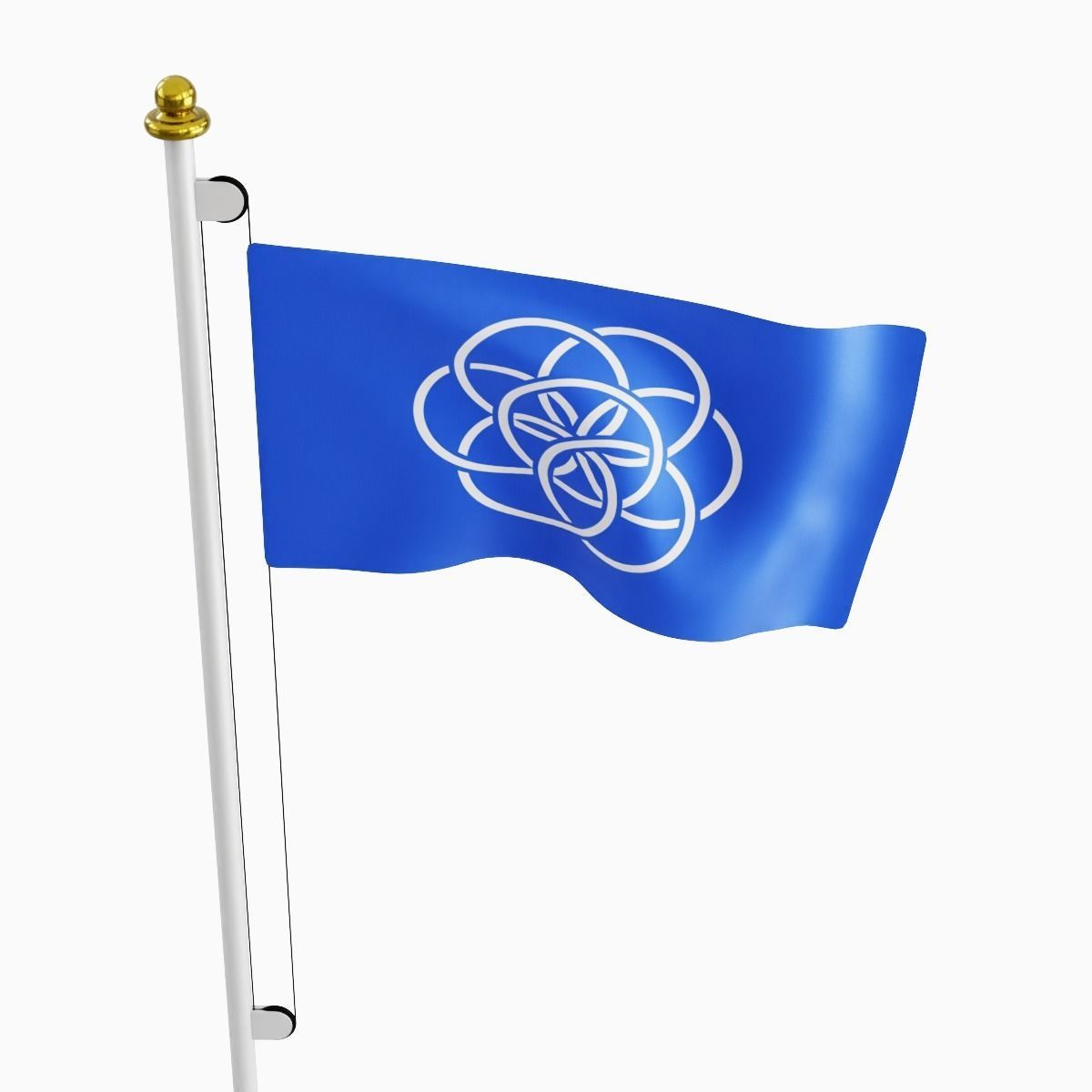 3D model Flag of the The International Flag of Planet Earth VR / AR ...