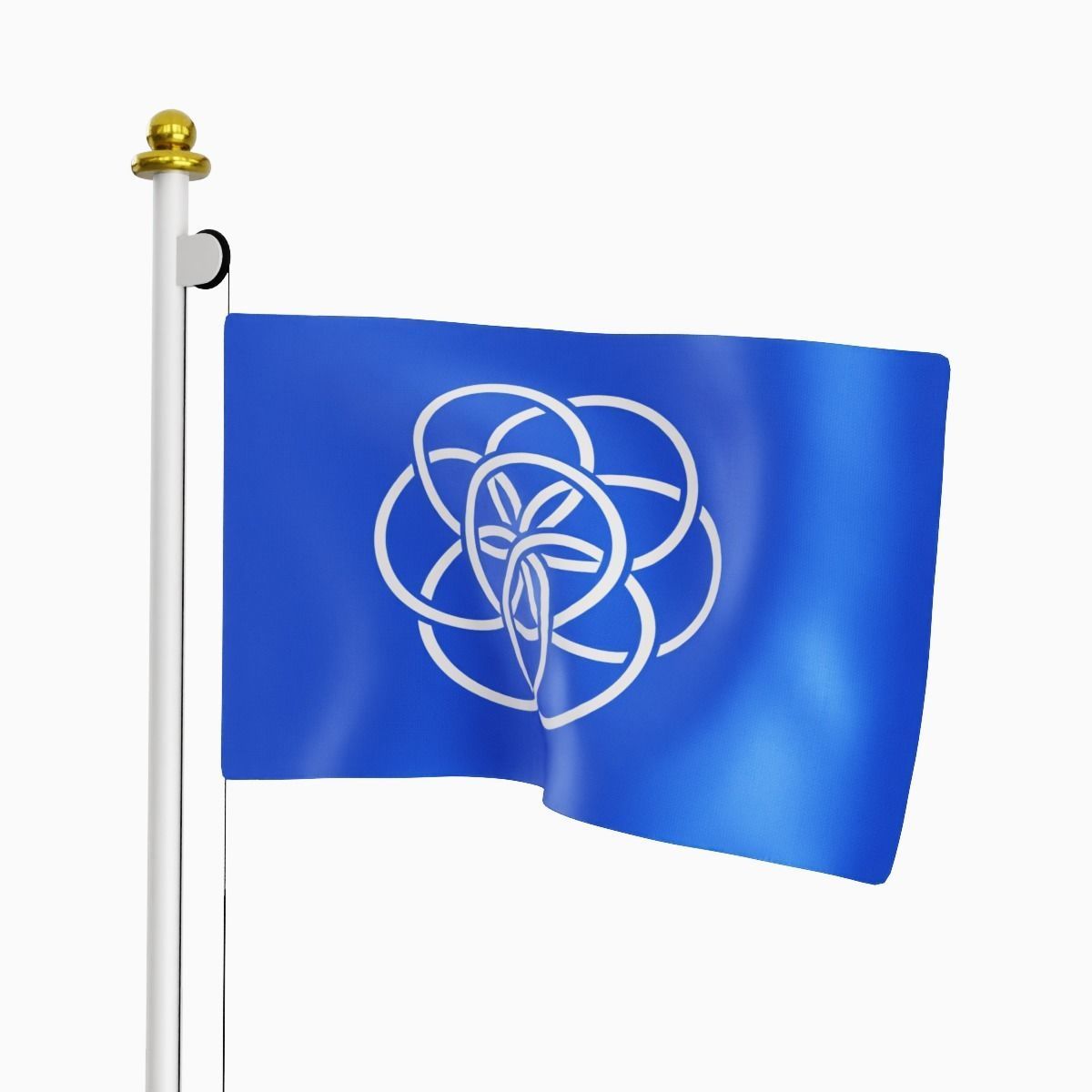 3D model Flag of the The International Flag of Planet Earth VR / AR ...