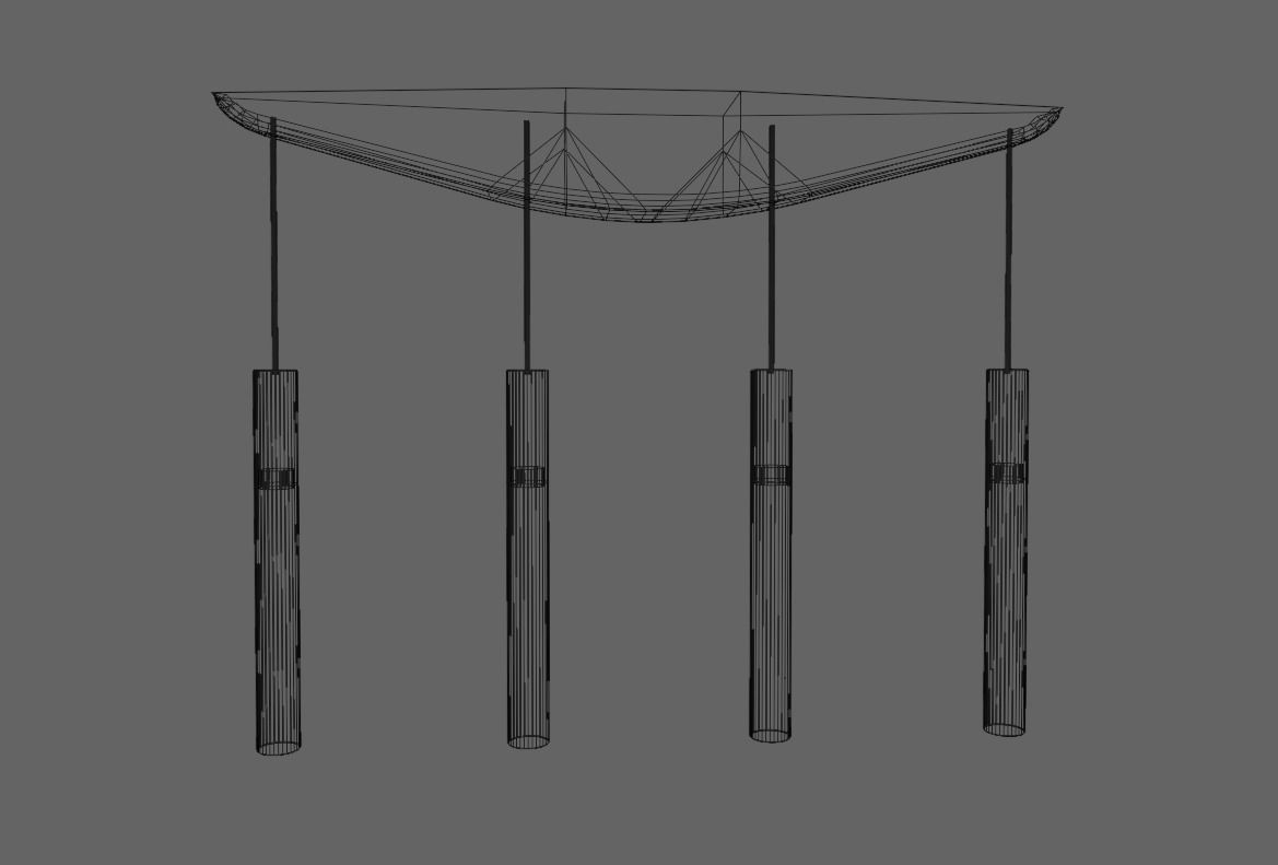 4 Pole Light LEDs free 3D model | CGTrader