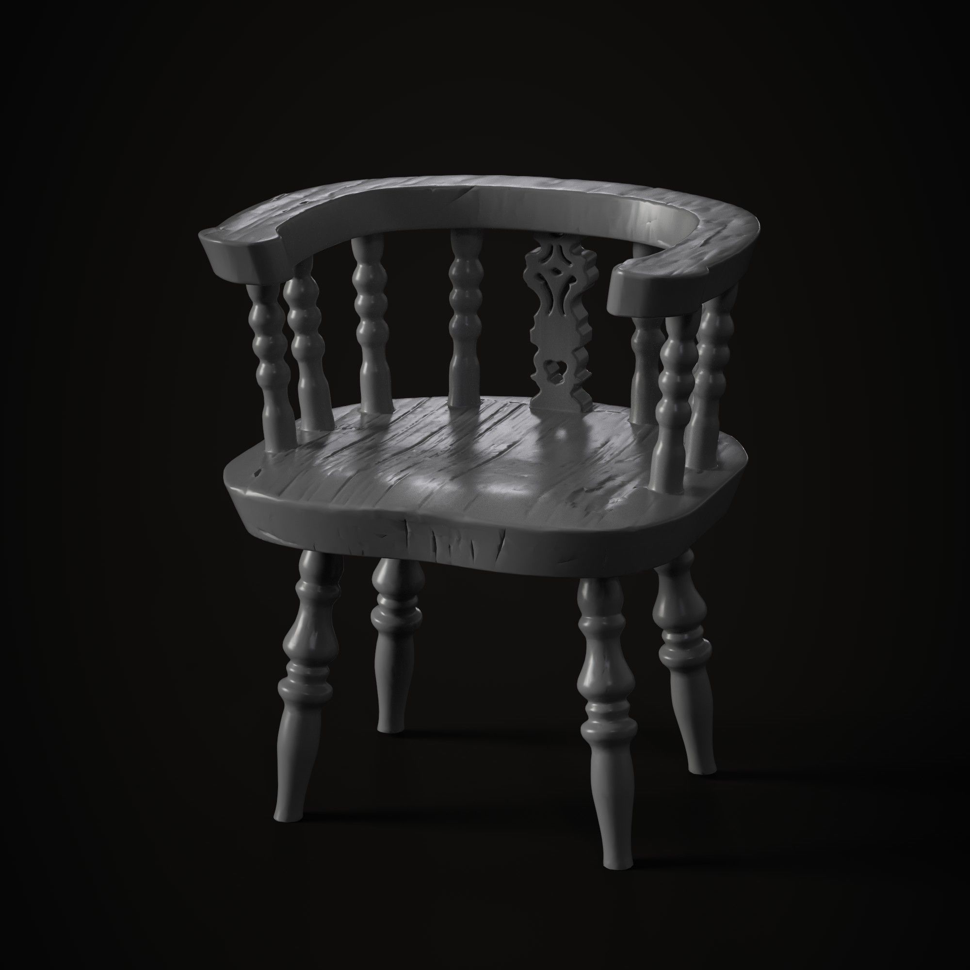 HOBBIT THONET CHAIR - VINTAGE - CLASSIC - RUSTIC - ANTIQUE 3D model 3D ...