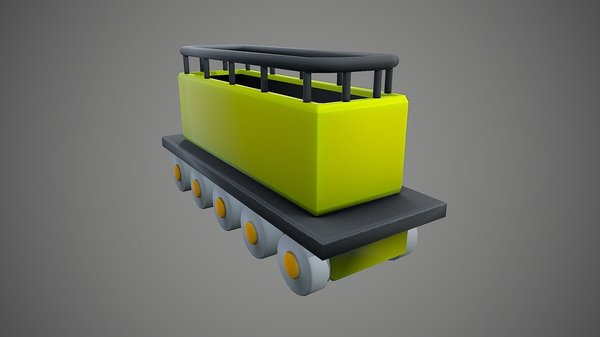 3D model TRAIN WAGONS CARS CARTOON STYLIZED VR / AR / low-poly | CGTrader