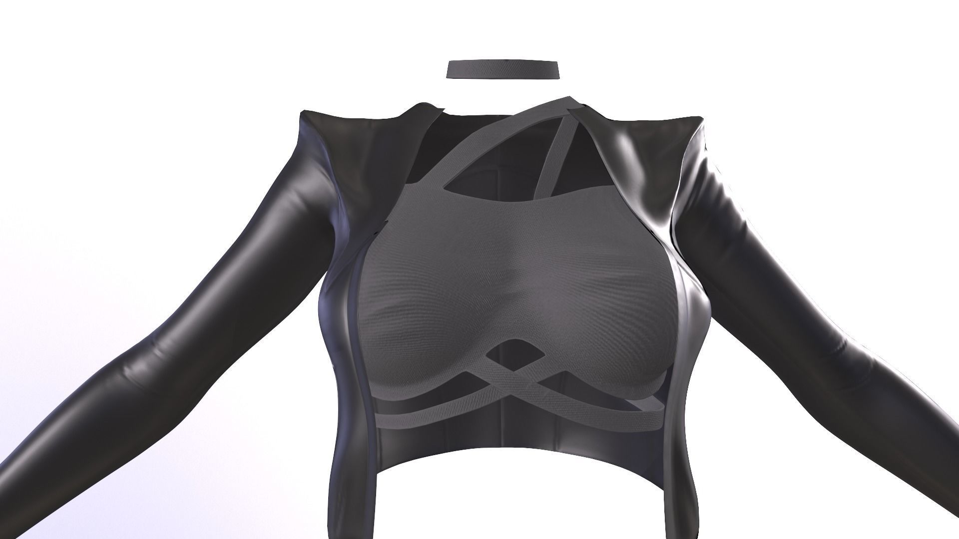 3D model Female leather sci-fi spy outfit VR / AR / low-poly | CGTrader